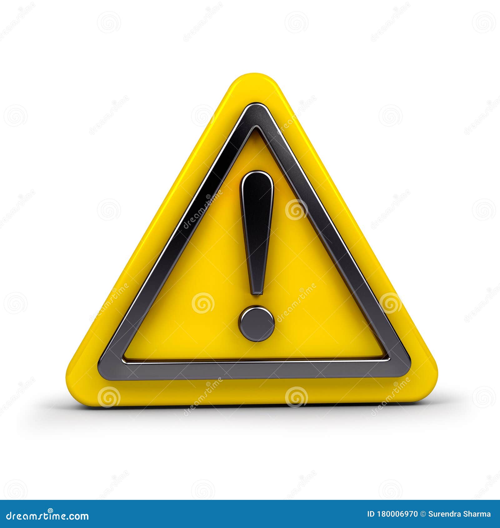 3D Caution, 3d render stock illustration. Illustration of beware ...