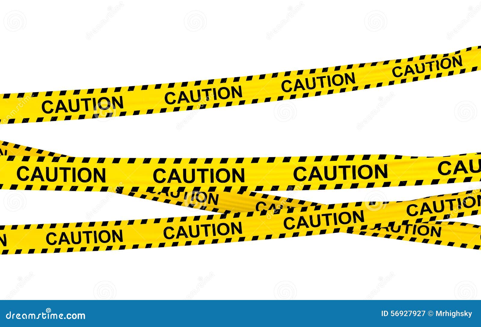 3d caution ribbons stock illustration. Illustration of ribbon - 56927927