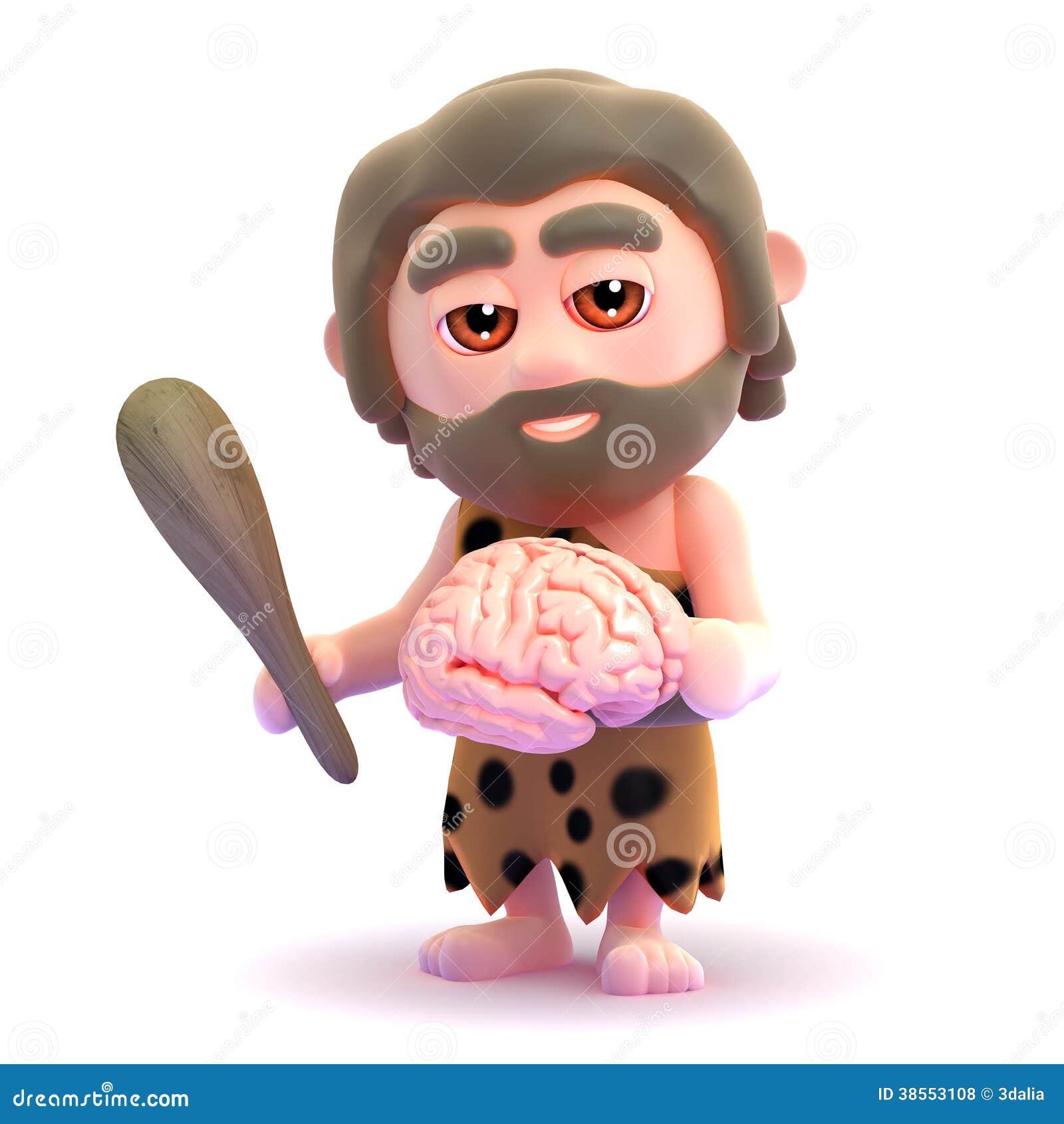 Caveman Stupid Isolated. Prehistoric Man Blunt. Ancient Man Think ...