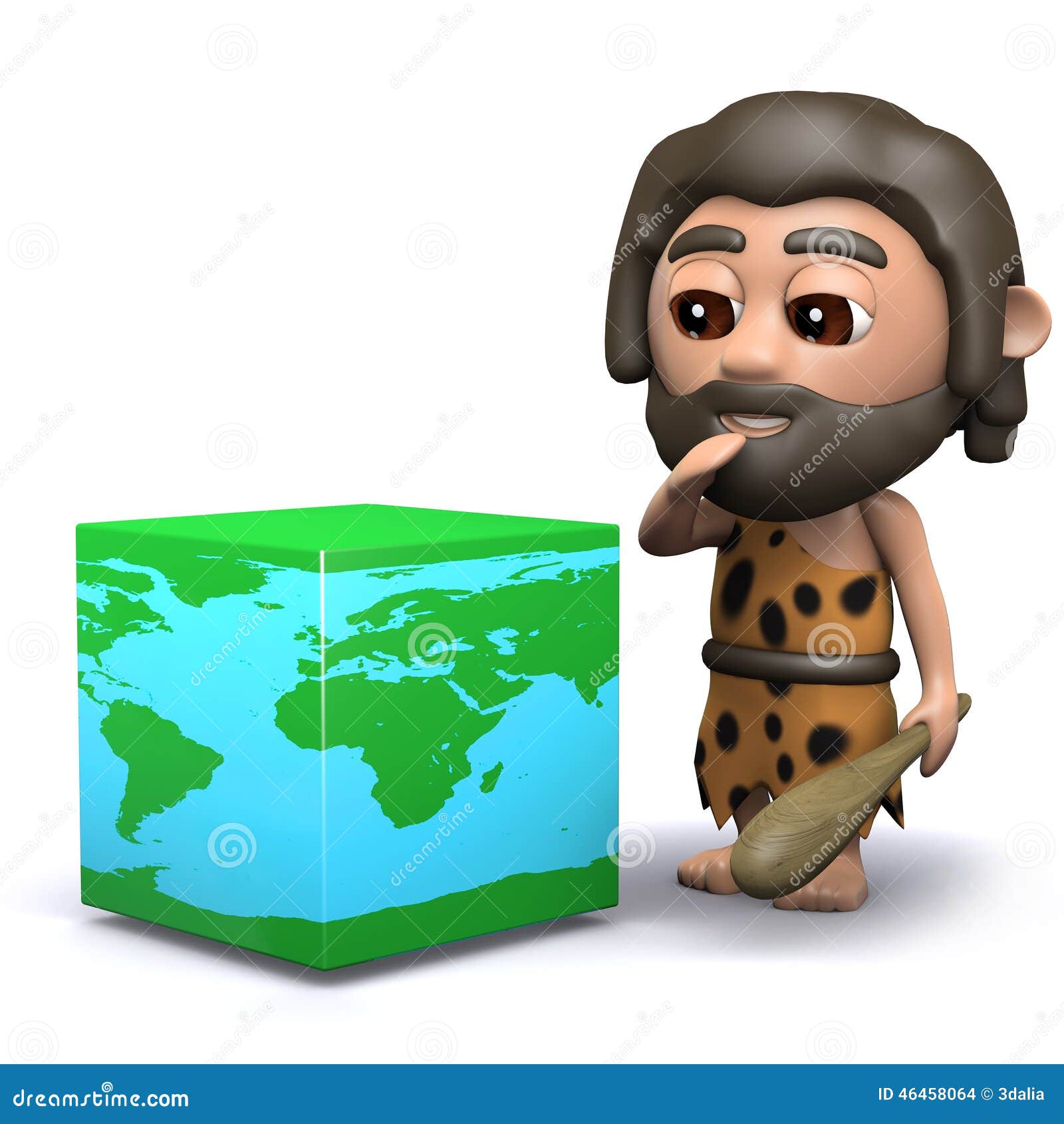 Cubic Globe With World Map Outline Stock Image | CartoonDealer.com #2998177