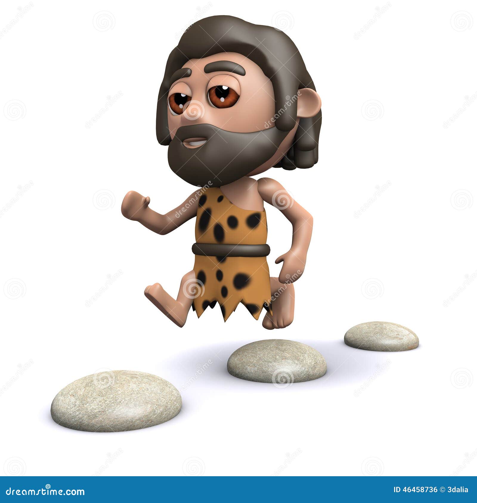Caveman Running From Tiger In Stone Age Set. Prehistoric Ancient ... Caveman Running From Tiger In Stone Age Set. Prehistoric Ancient ...