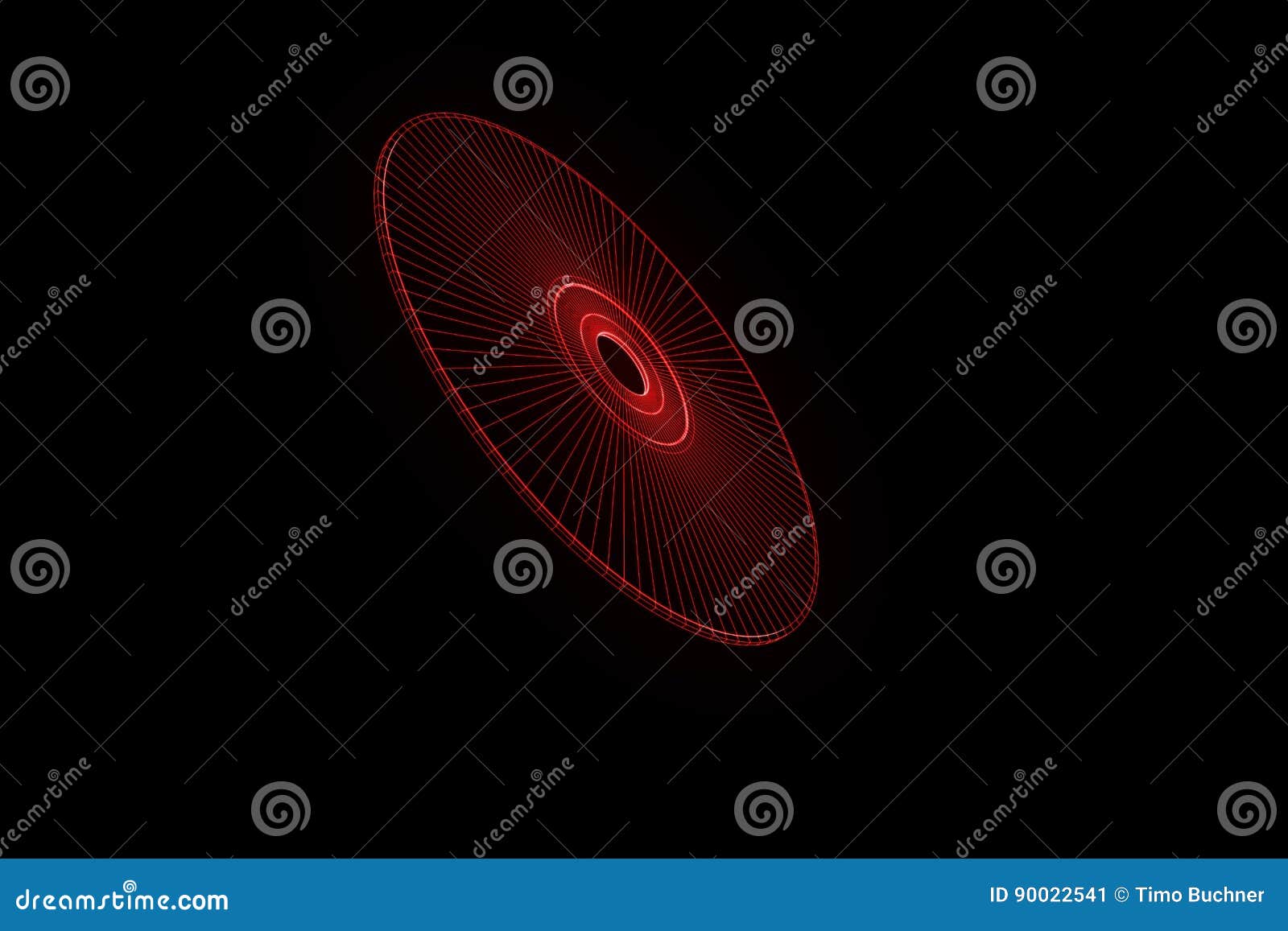 3D CD Disc in Wireframe Hologram Style. Nice 3D Rendering Stock ...