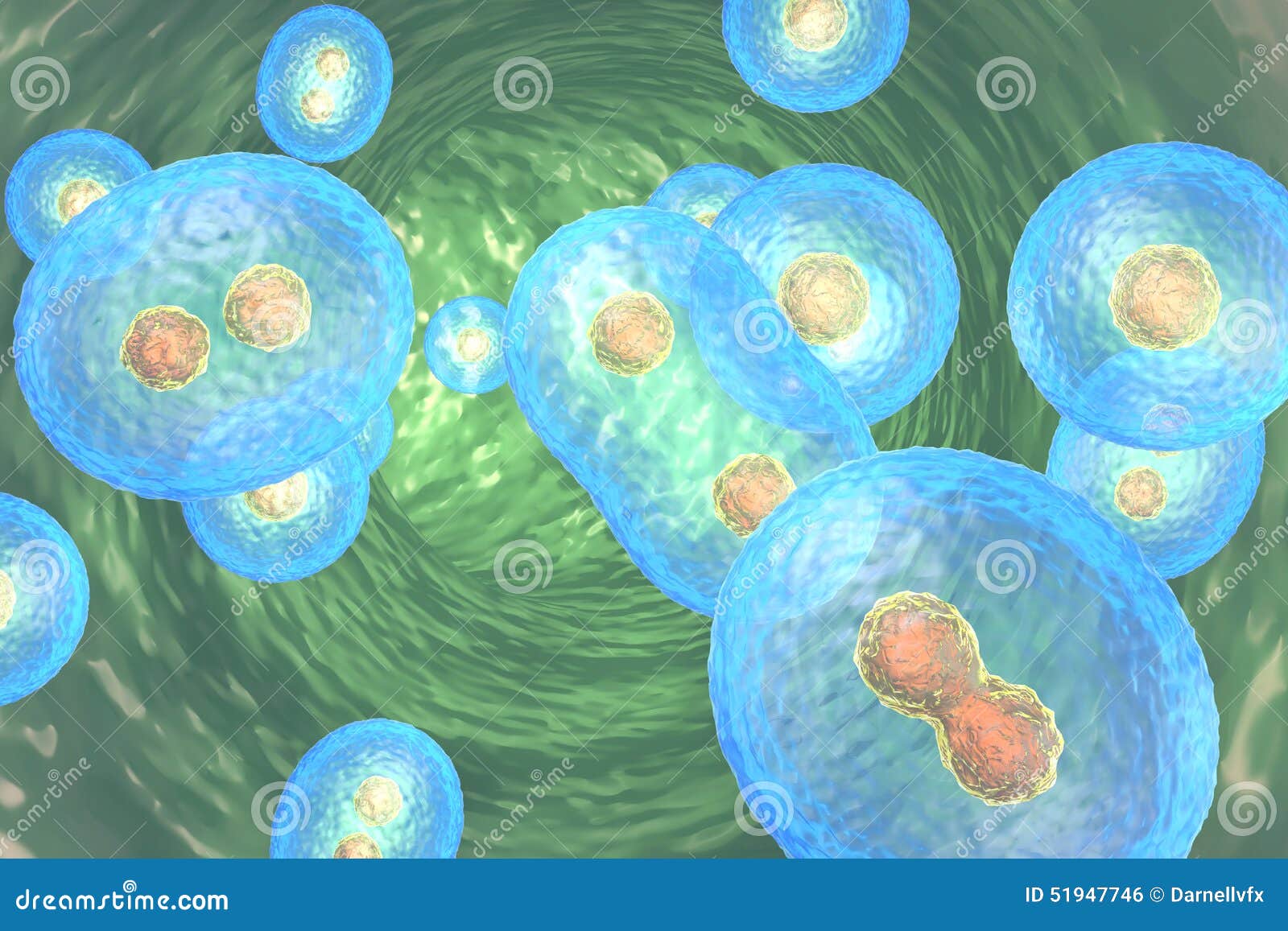3D Cell Floating stock illustration. Illustration of animation - 51947746