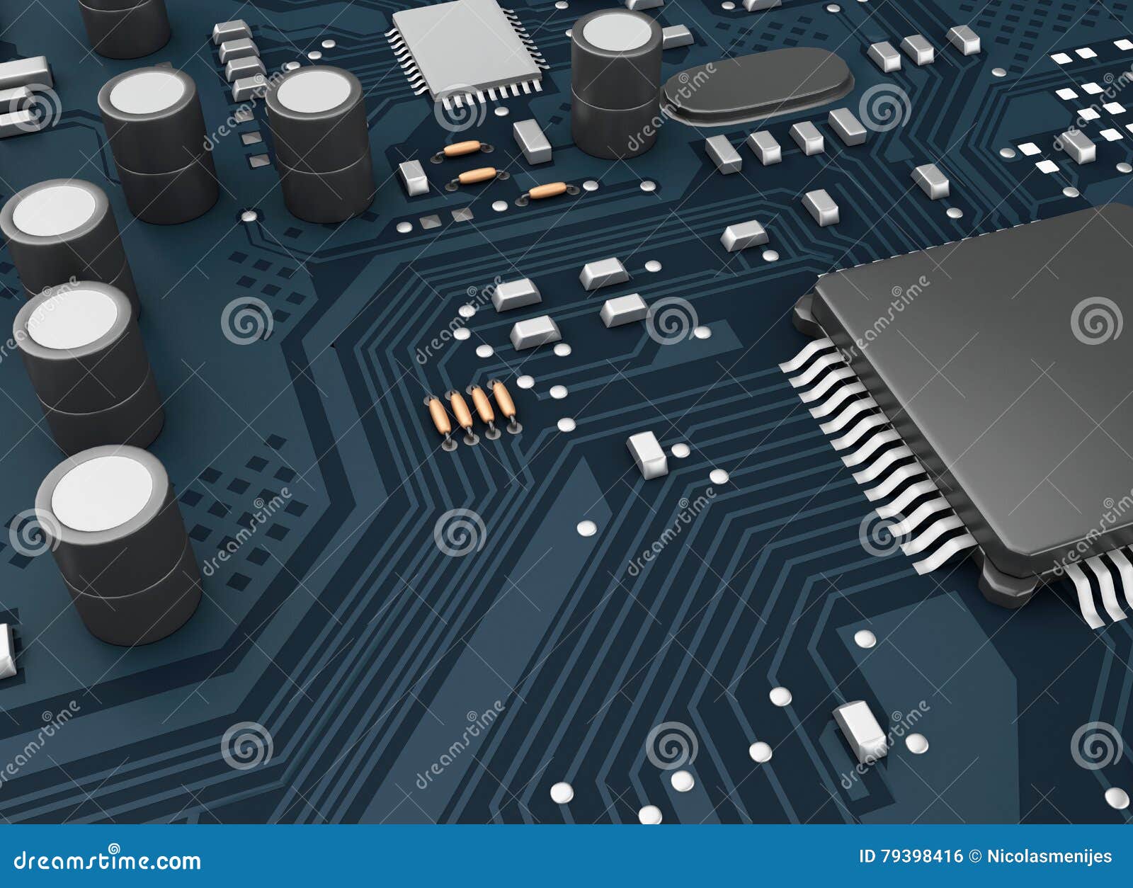 3d Central Computer Proccesors CPU. Stock Illustration - Illustration ...