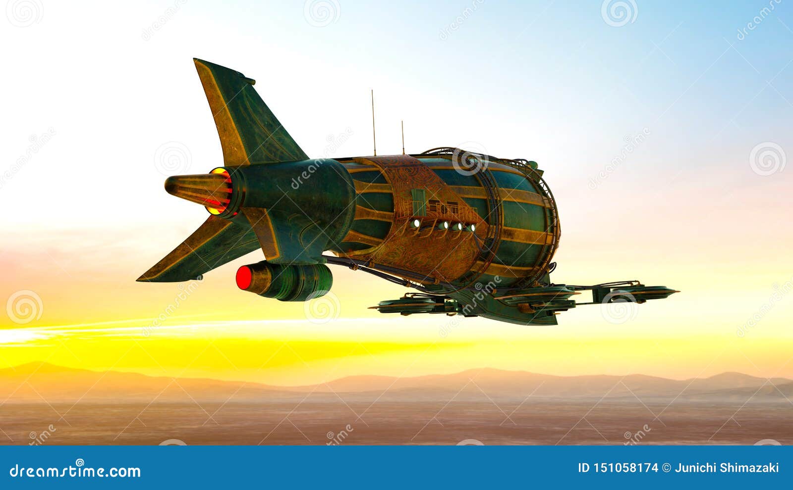 3D CG Rendering of Airplane Stock Illustration - Illustration of ...