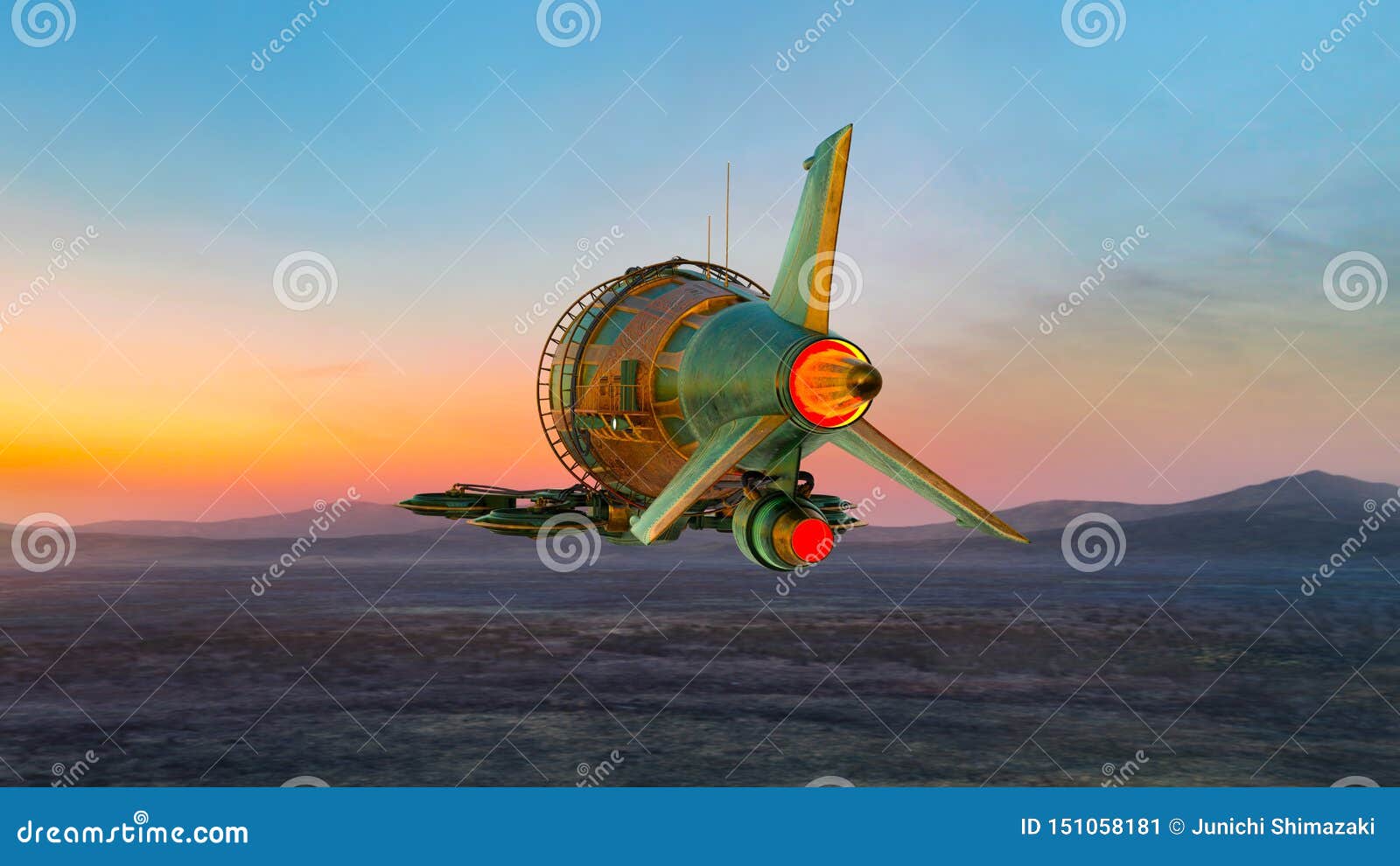 3D CG Rendering of Airplane Stock Illustration - Illustration of flight ...