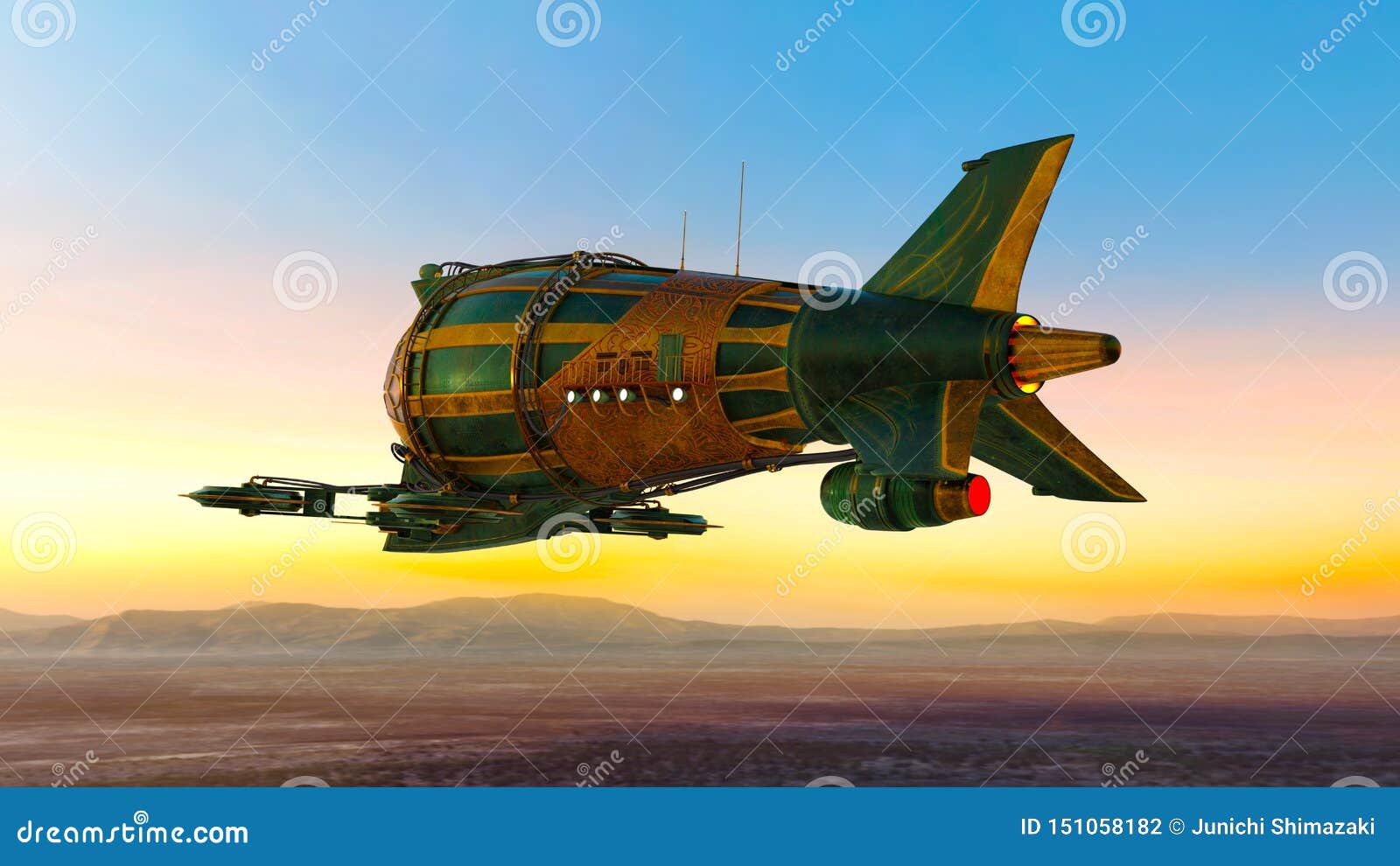 3D CG Rendering of Airplane Stock Illustration - Illustration of ...