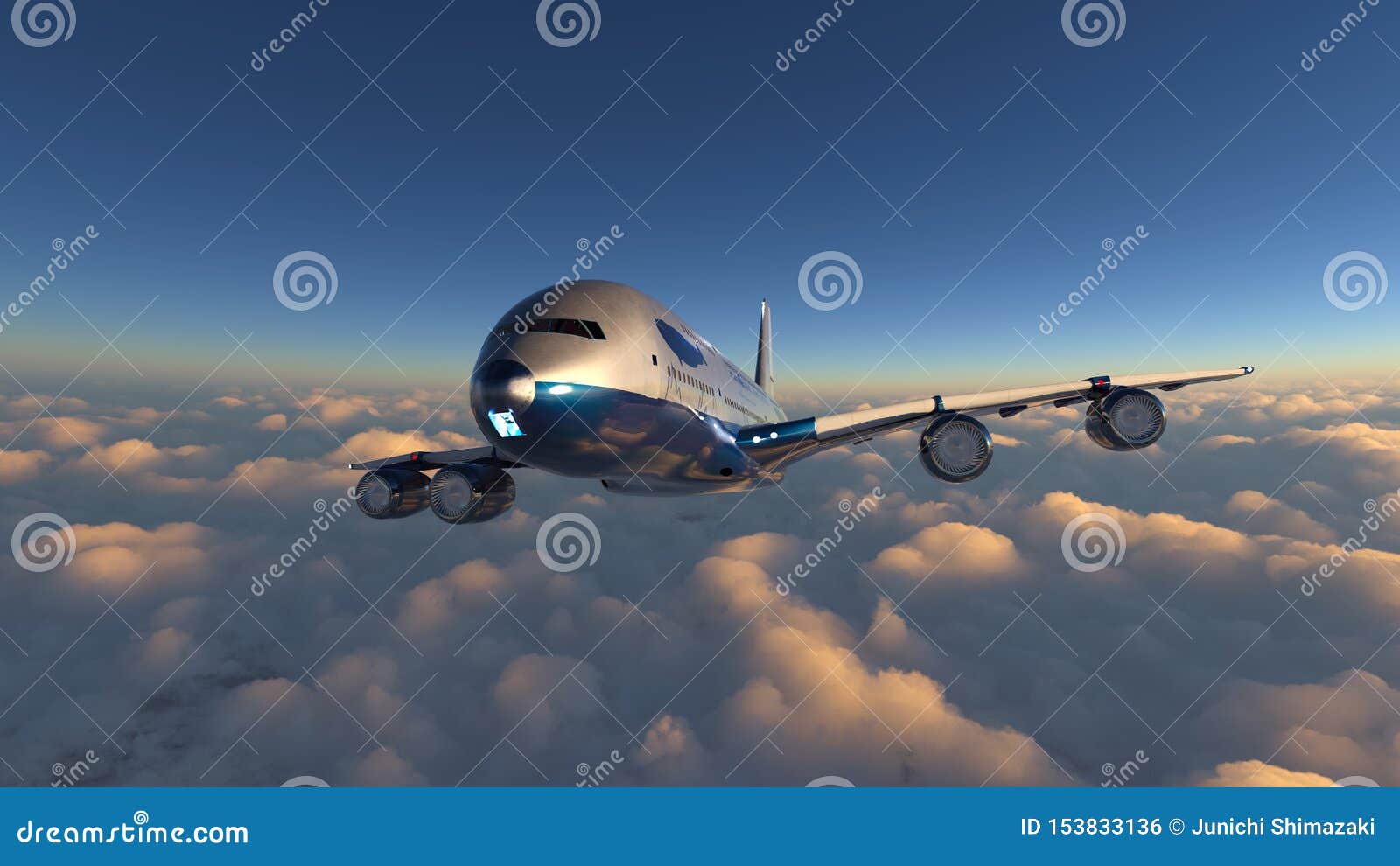 3D CG Rendering of Airplane Stock Illustration - Illustration of ...