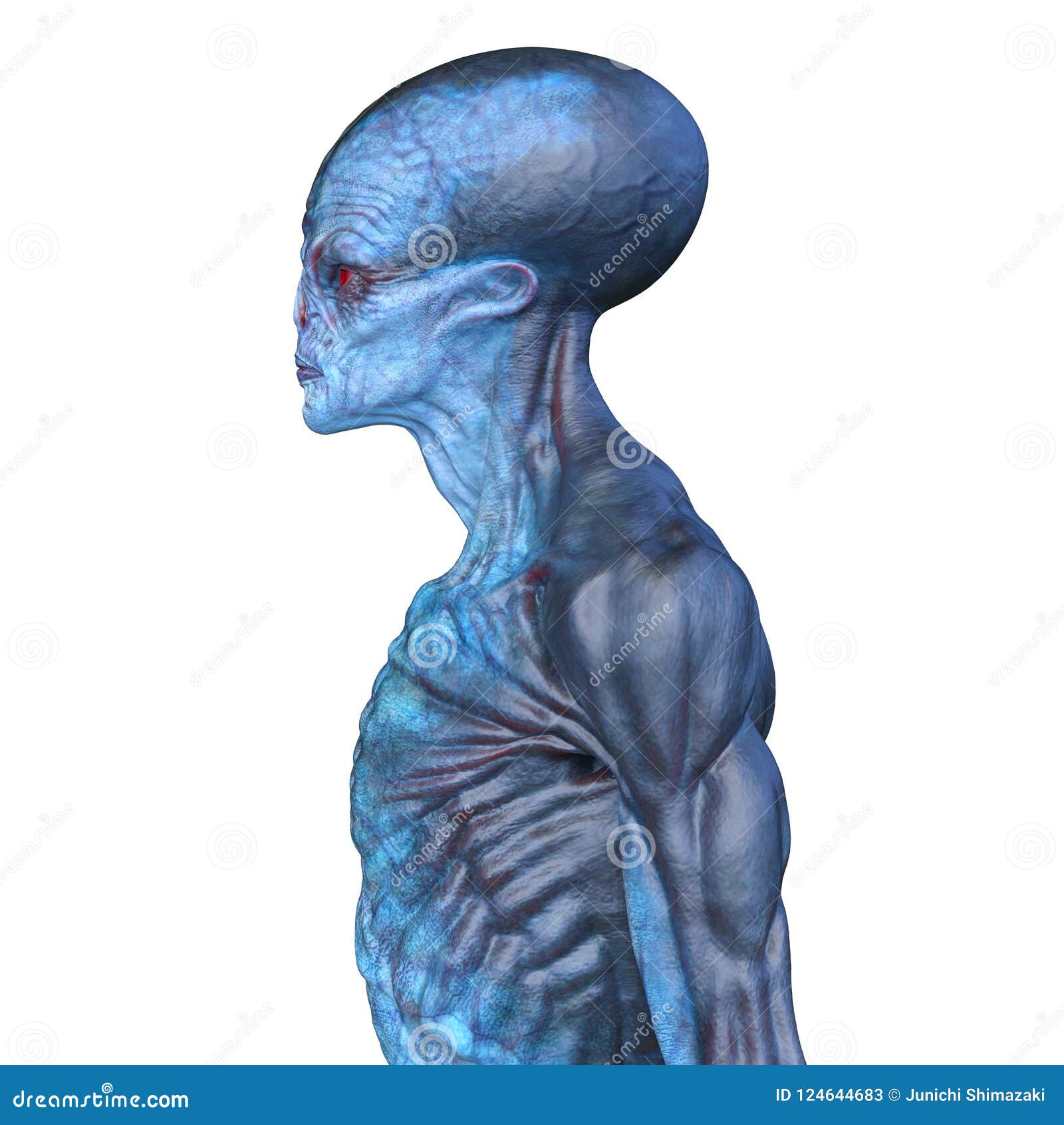 3D CG rendering of alien stock illustration. Illustration of ...