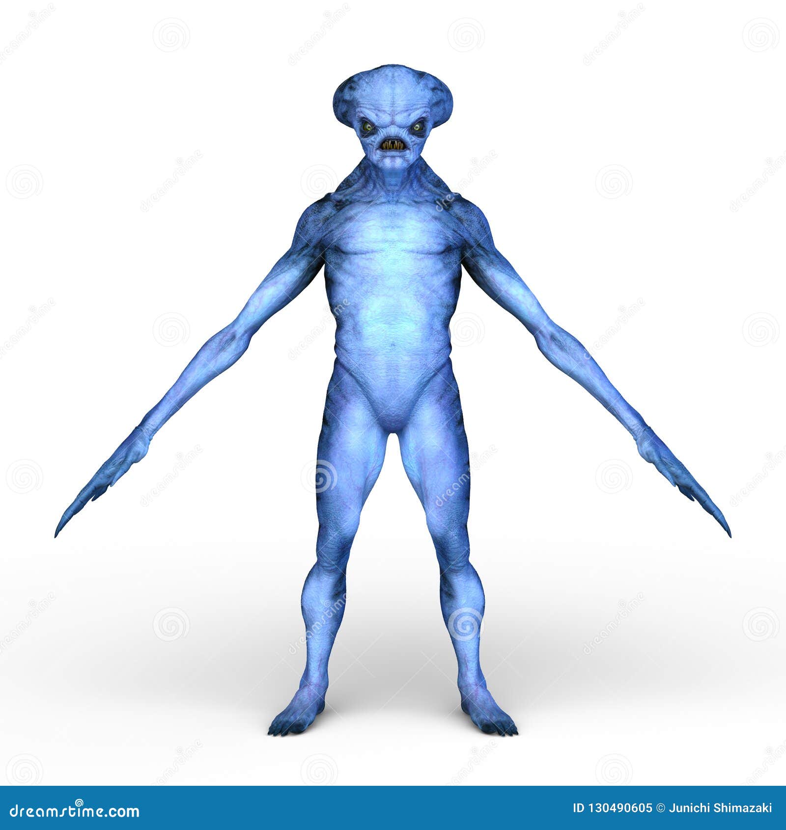3D CG rendering of alien stock illustration. Illustration of body ...