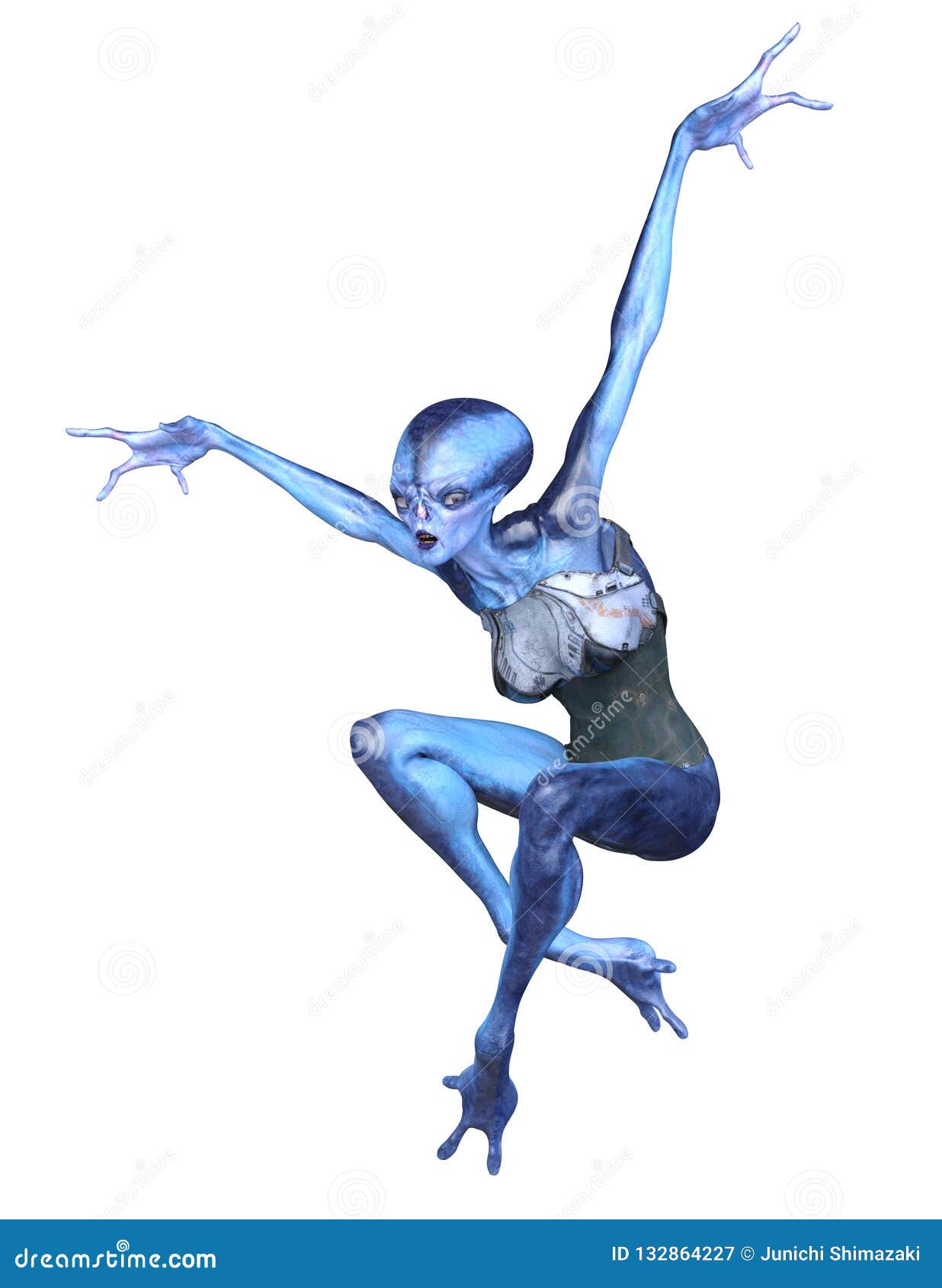 3D CG rendering of alien stock illustration. Illustration of model ...