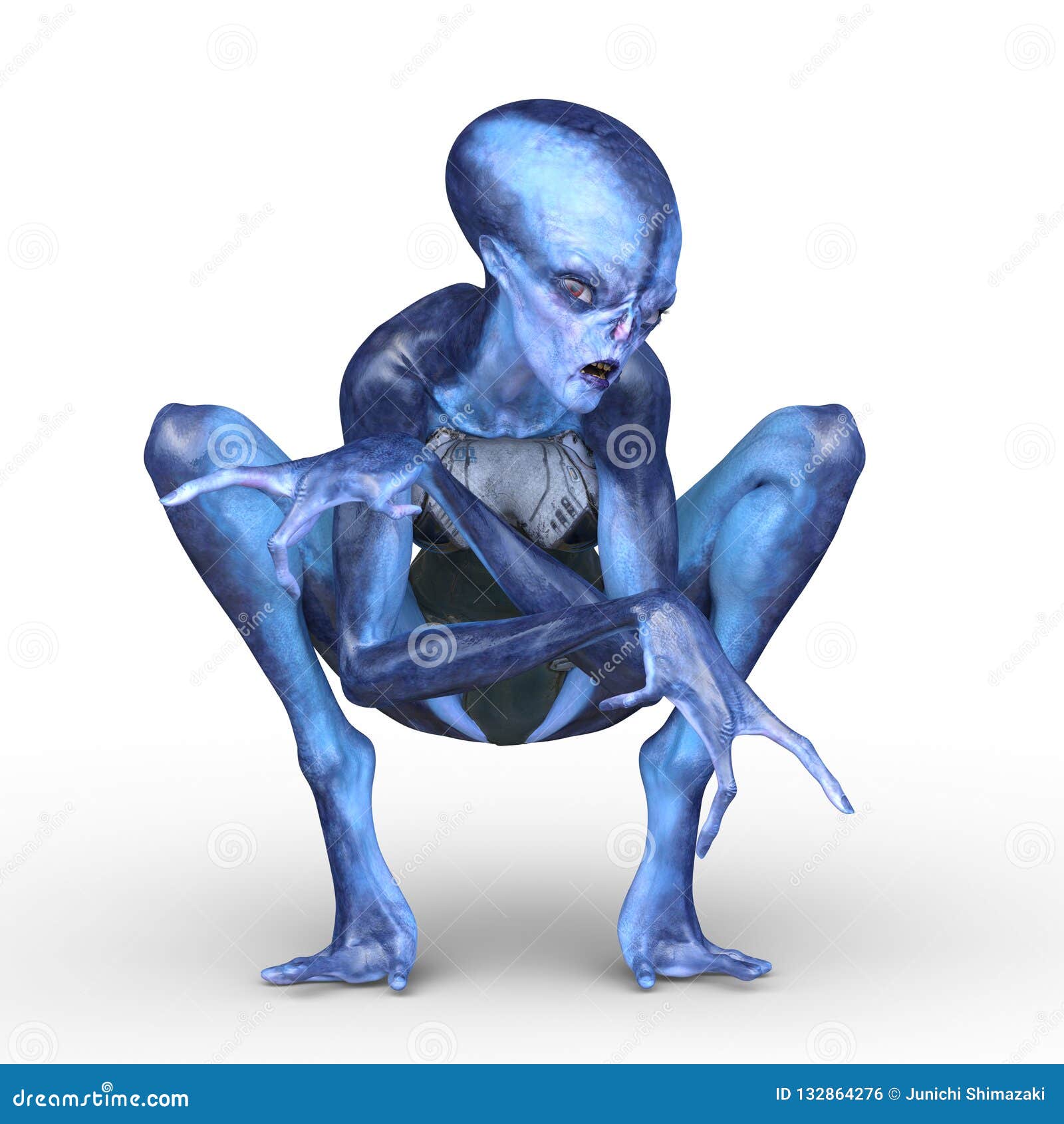 3D CG rendering of alien stock illustration. Illustration of alien ...