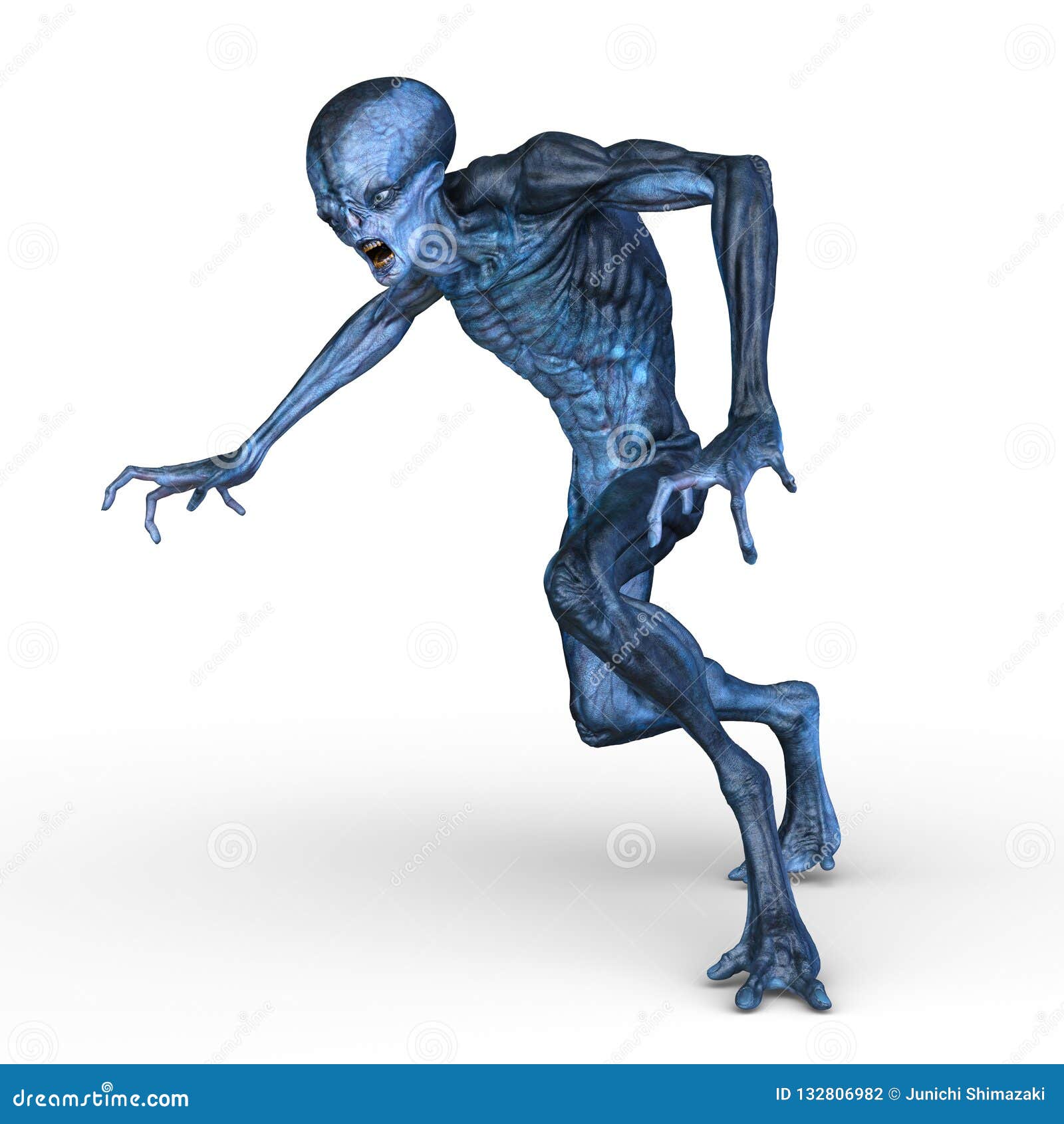 3D CG rendering of alien stock illustration. Illustration of monster ...