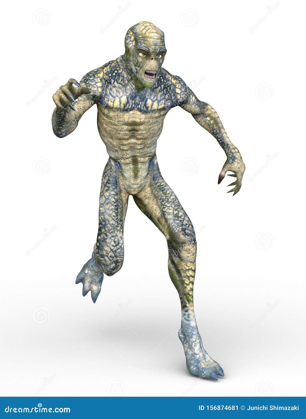 3D CG rendering of alien stock illustration. Illustration of goblin ...