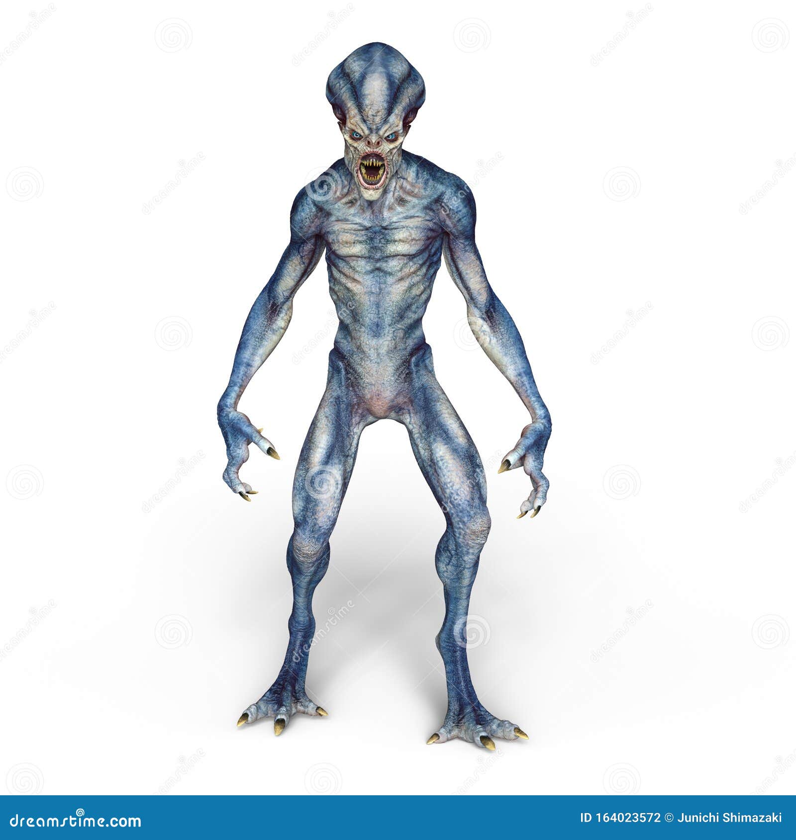 3D CG rendering of alien stock illustration. Illustration of style ...