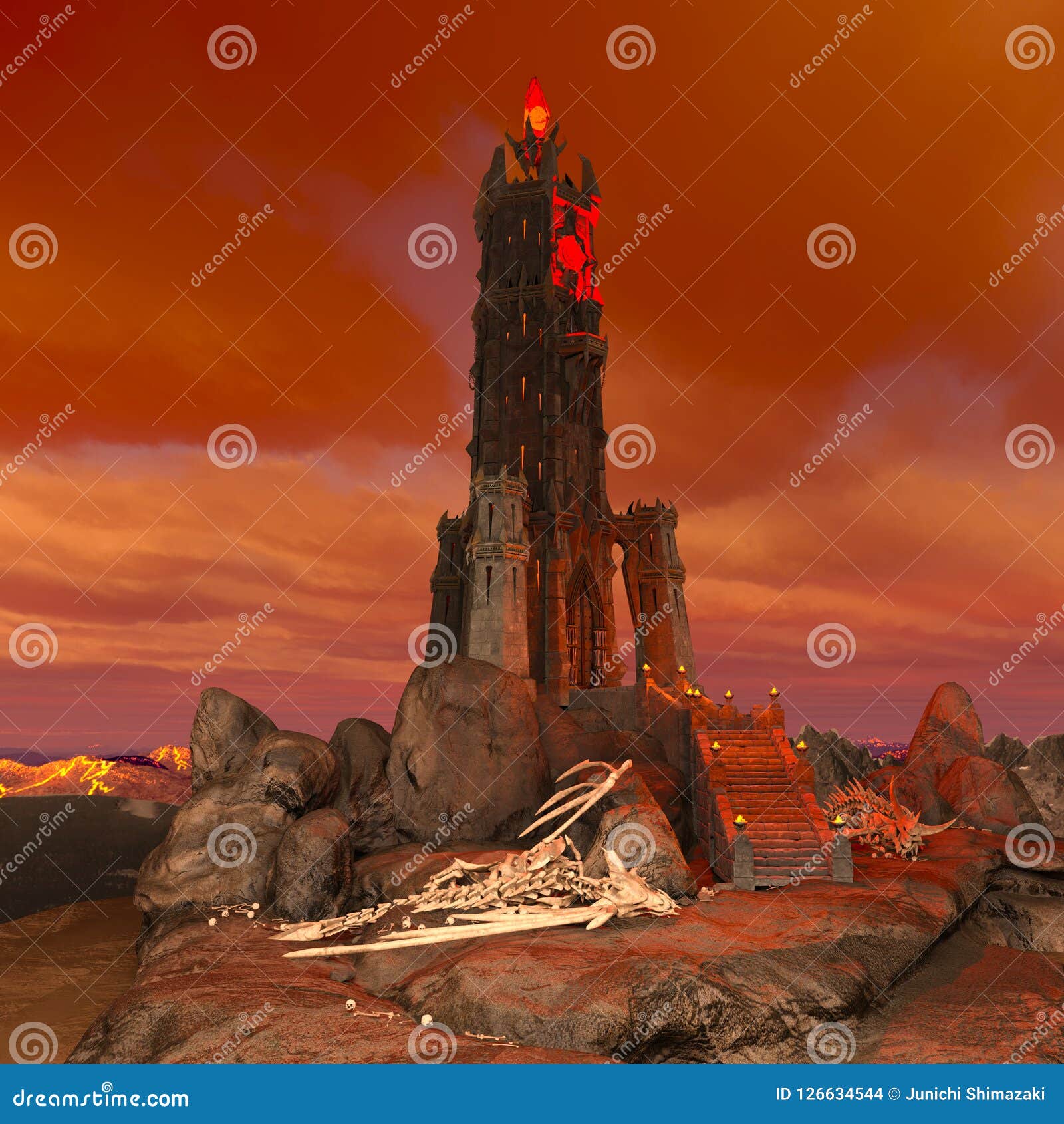 3D CG Rendering of Ancient Ruins Stock Illustration - Illustration of ...
