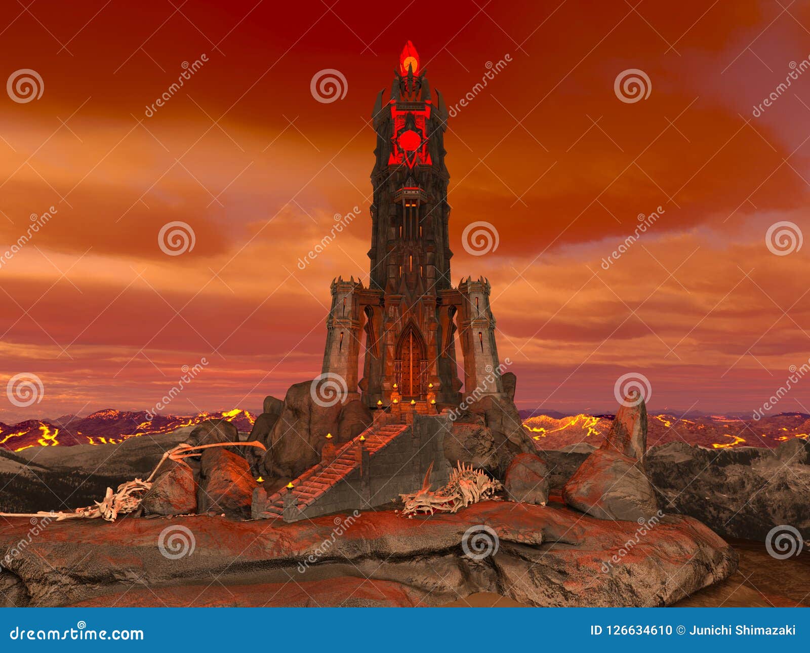 3D CG Rendering of Ancient Ruins Stock Illustration - Illustration of ...