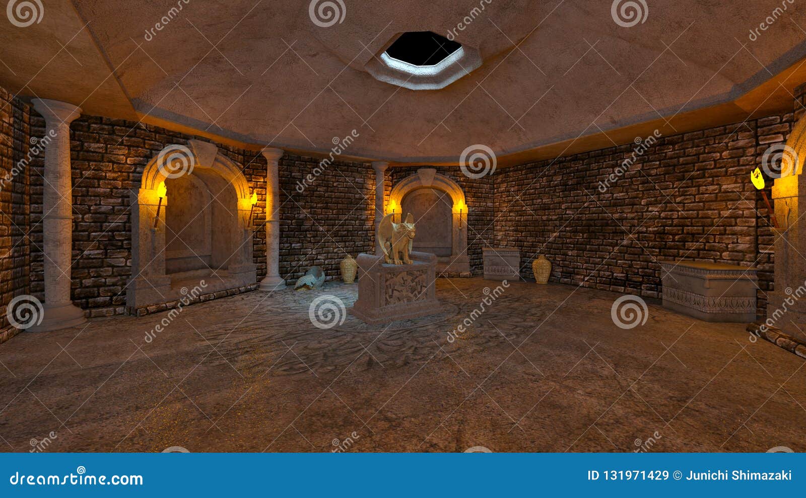 3D CG Rendering of Ancient Ruins Stock Illustration - Illustration of ...