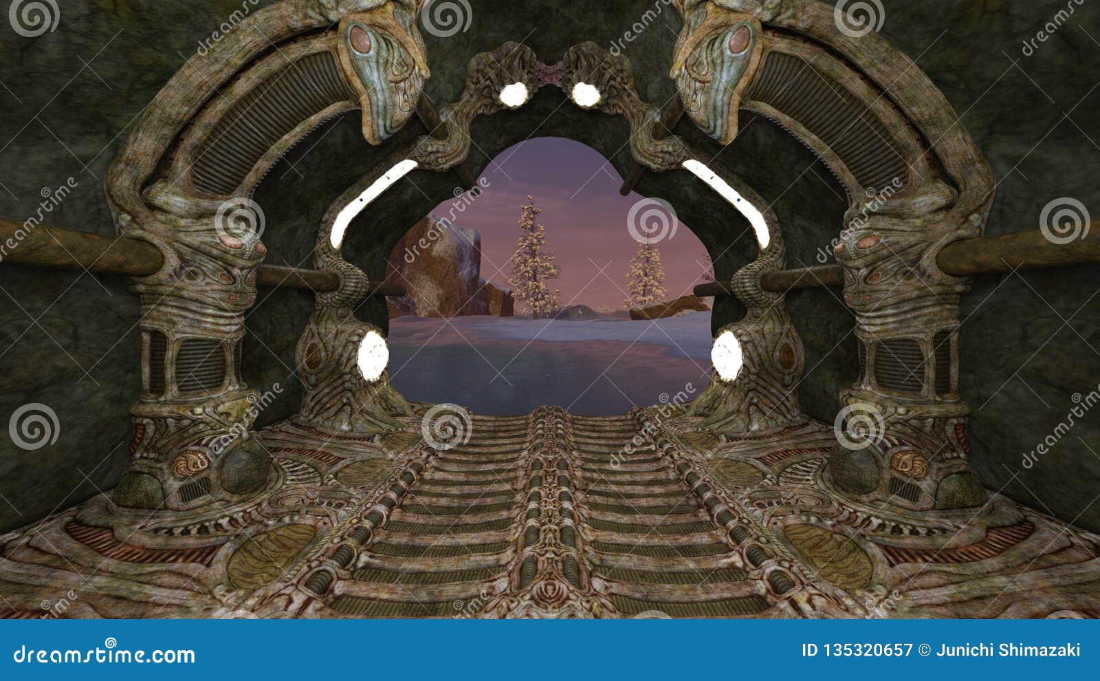 3D CG Rendering of Ancient Ruins Stock Illustration - Illustration of ...