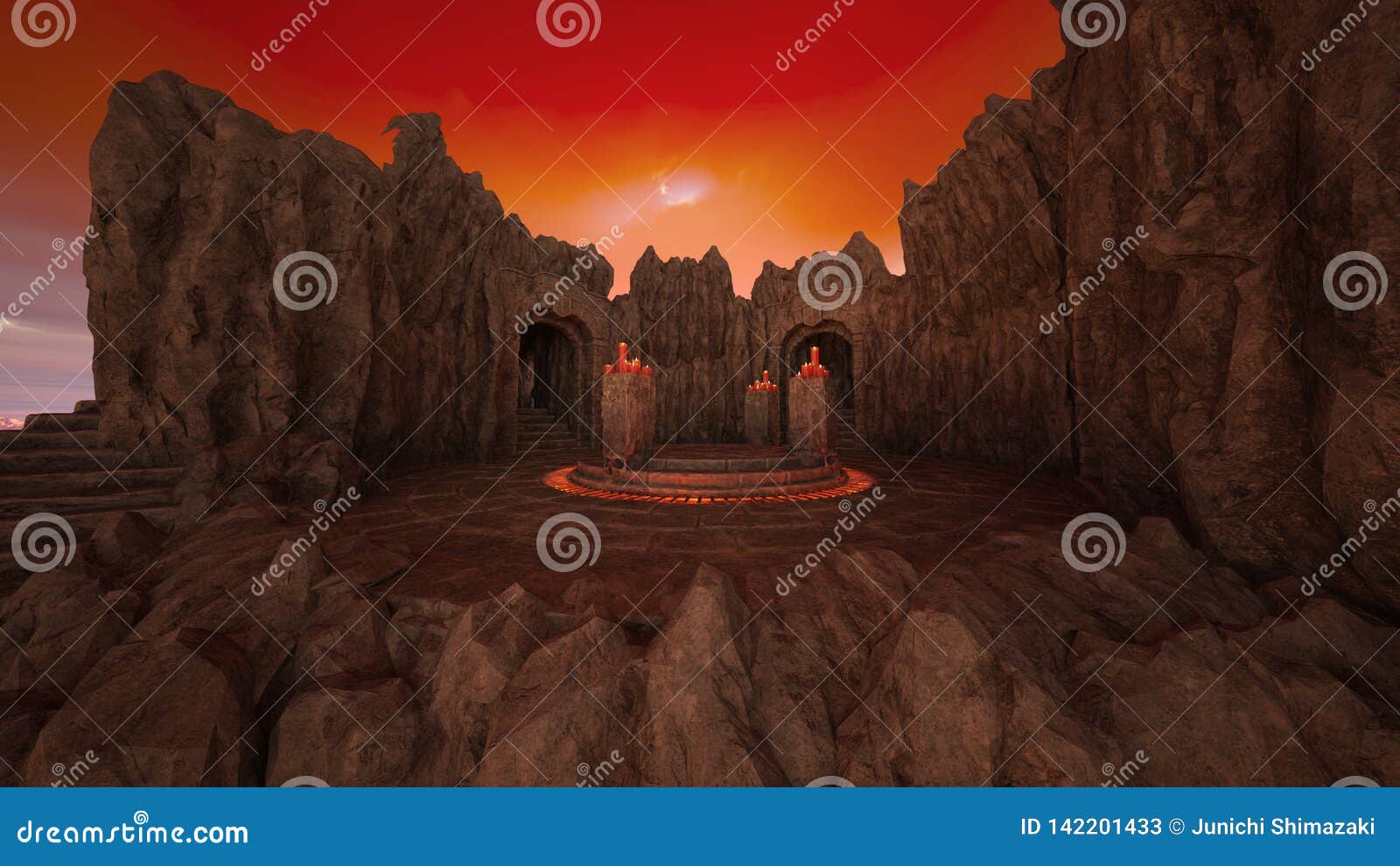 3D CG Rendering of Ancient Ruins Stock Illustration - Illustration of ...