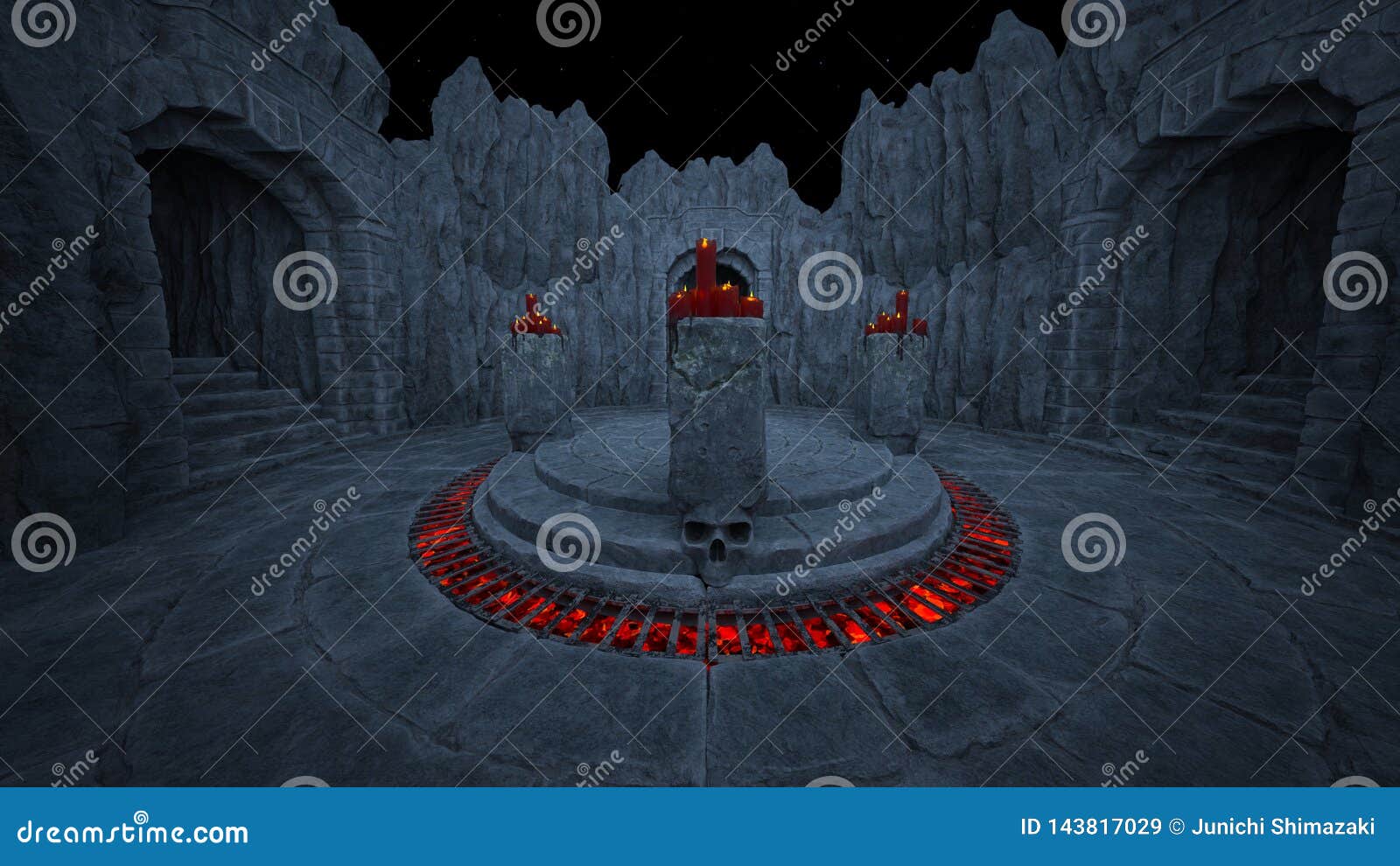 3D CG Rendering of Ancient Ruins Stock Illustration - Illustration of ...