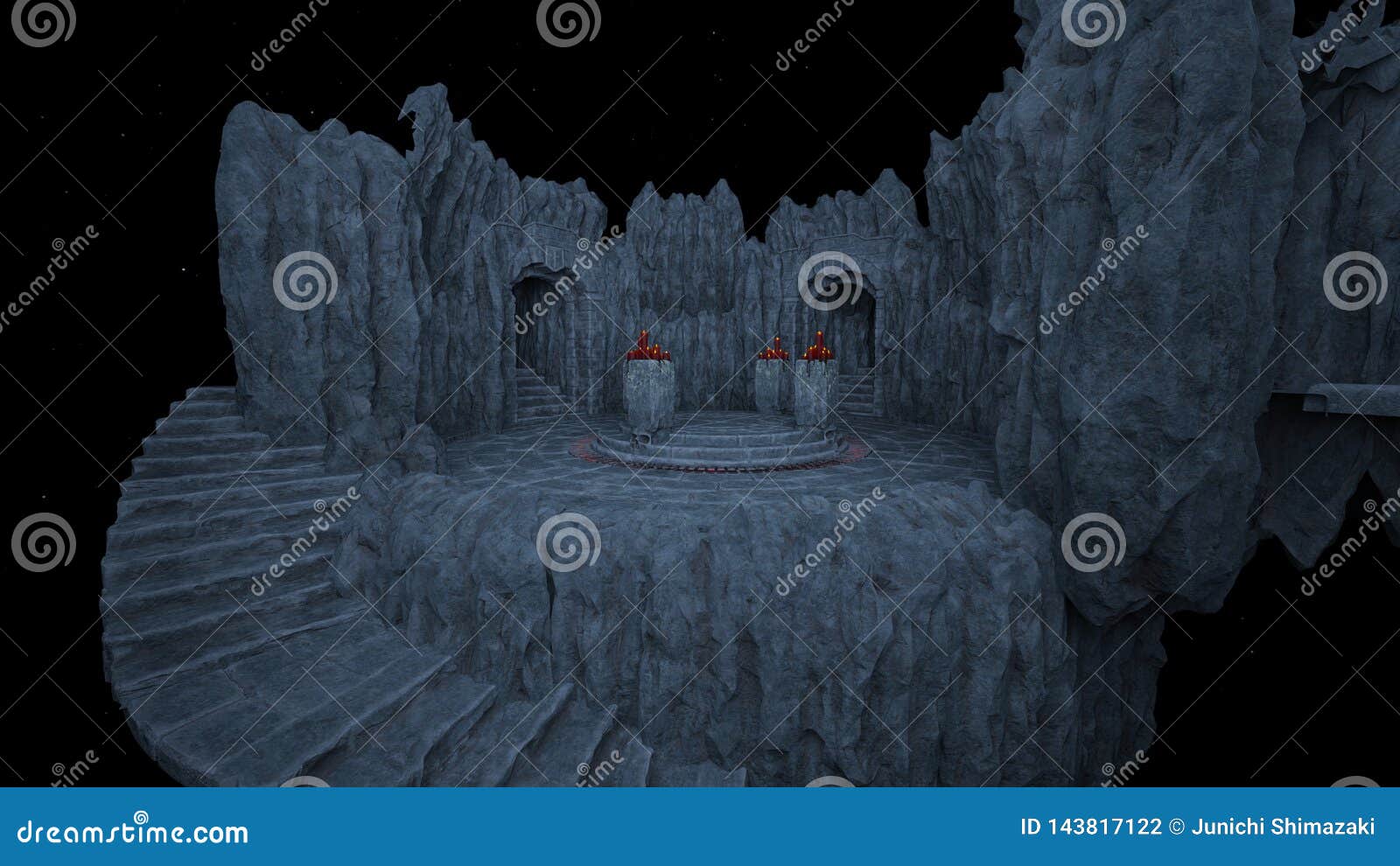 3D CG Rendering of Ancient Ruins Stock Illustration - Illustration of ...