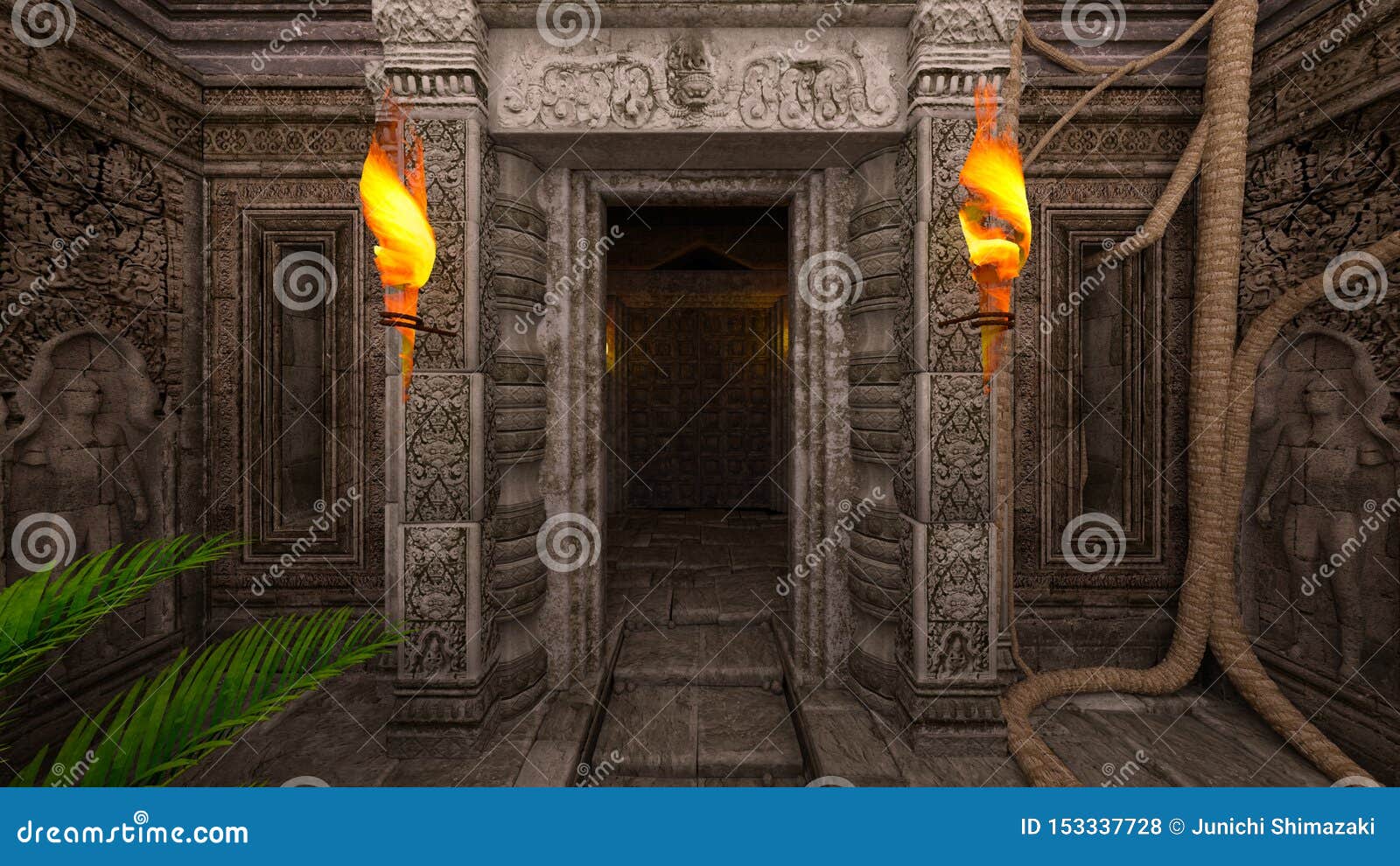 3D CG Rendering of Ancient Ruins Stock Illustration - Illustration of ...