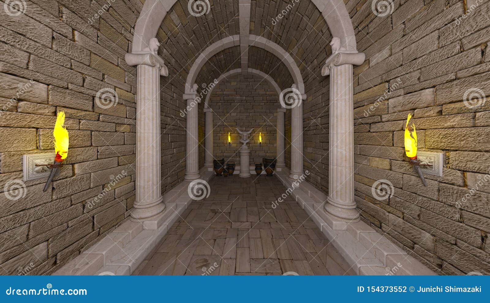 3D CG Rendering of Ancient Ruins Stock Illustration - Illustration of ...