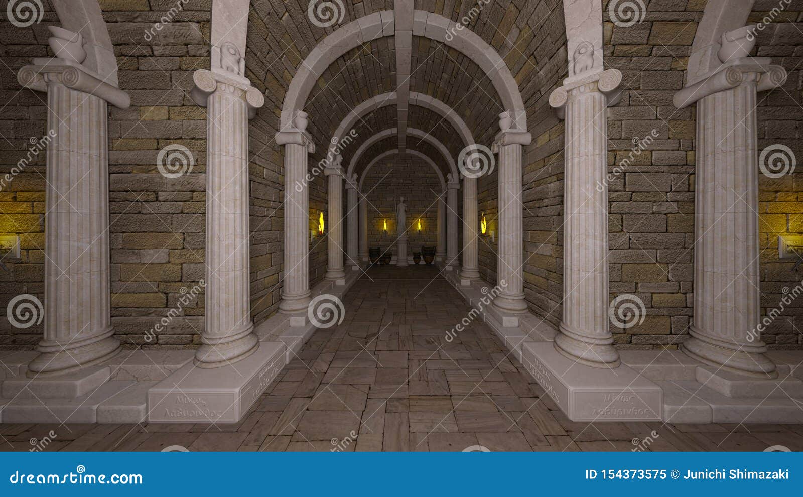 3D CG Rendering of Ancient Ruins Stock Illustration - Illustration of ...