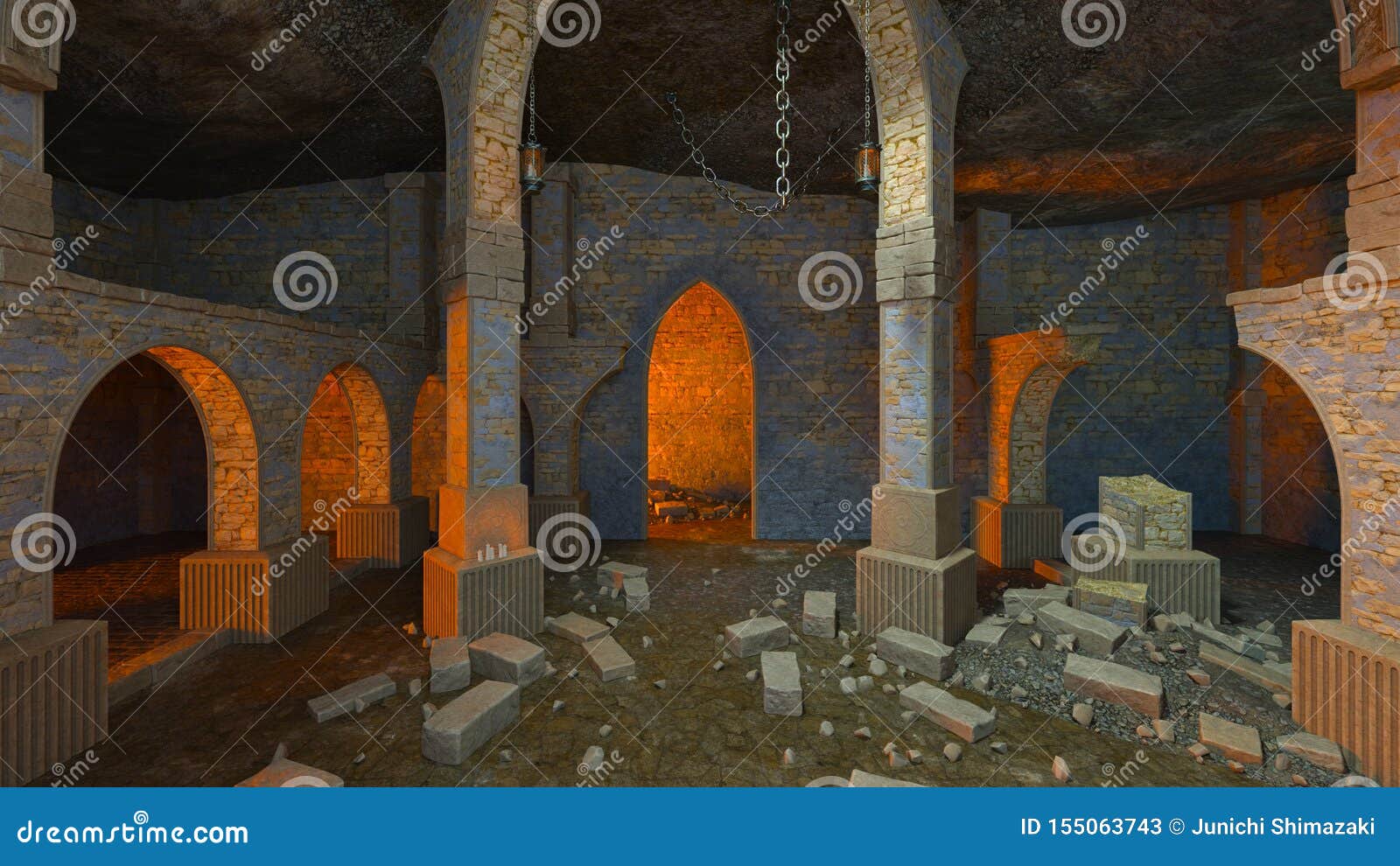 3D CG Rendering of Ancient Ruins Stock Illustration - Illustration of ...