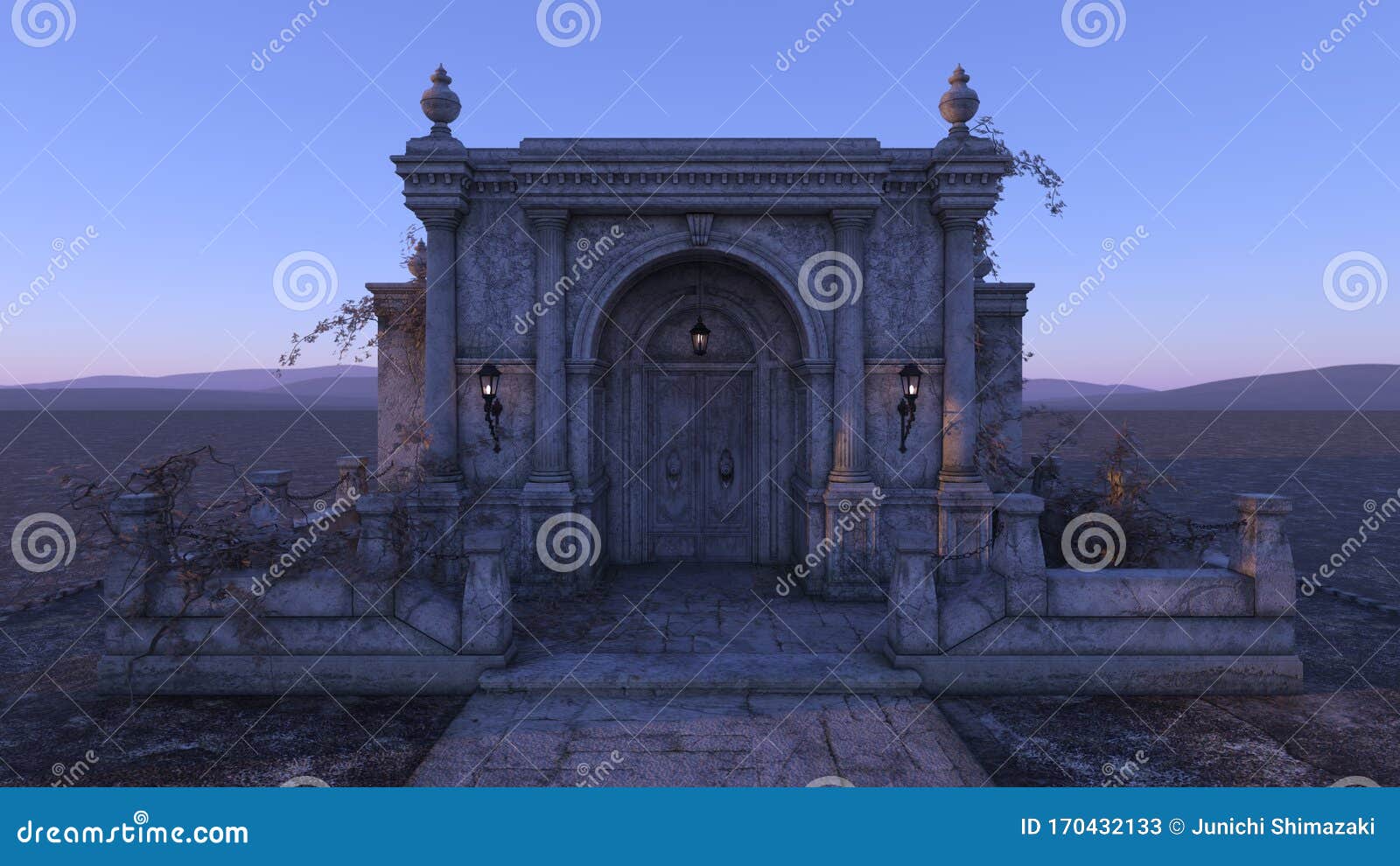 3D CG Rendering of Ancient Ruins Stock Illustration - Illustration of ...