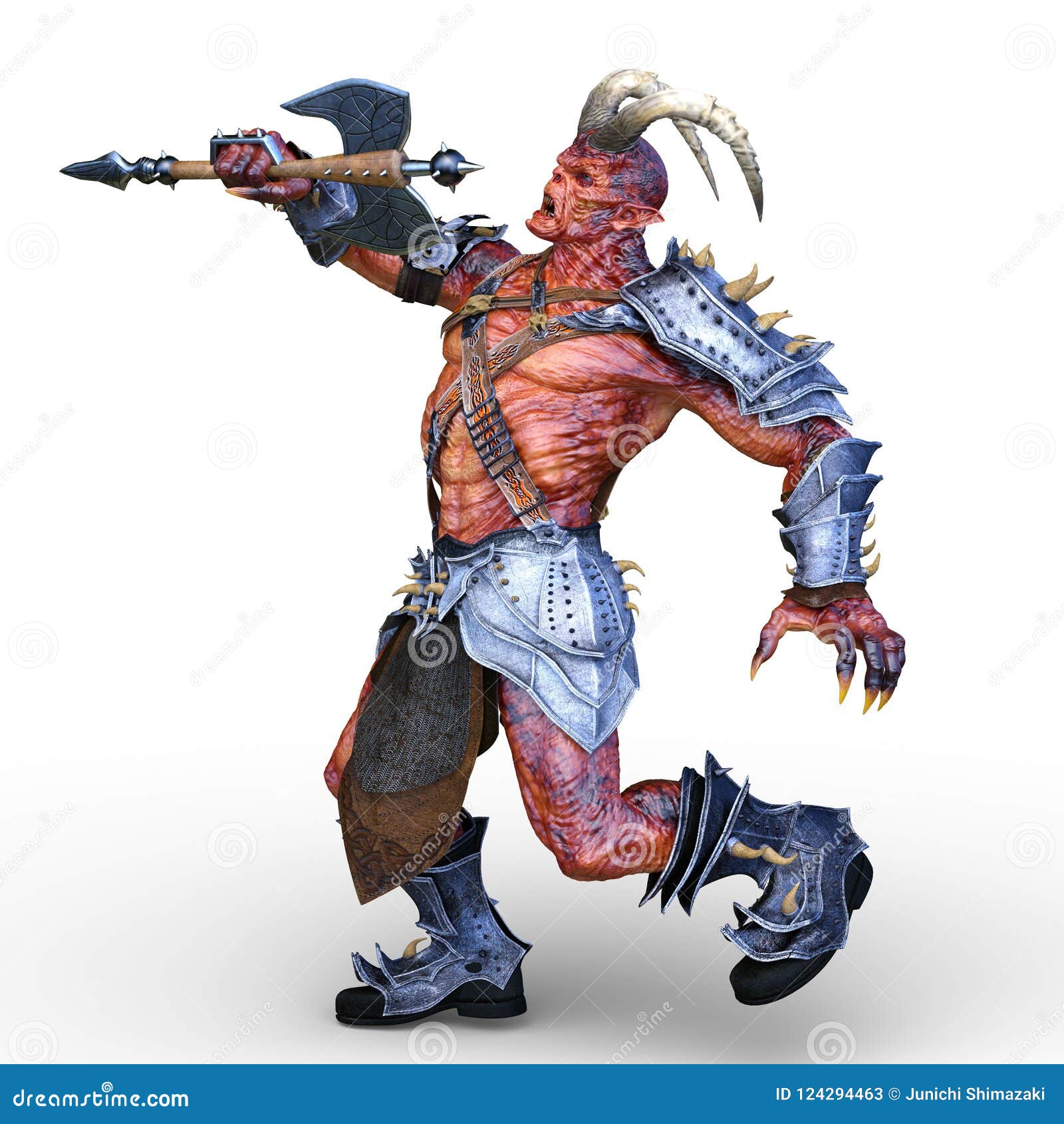 3D CG Rendering of Armed Monster Stock Illustration - Illustration of ...