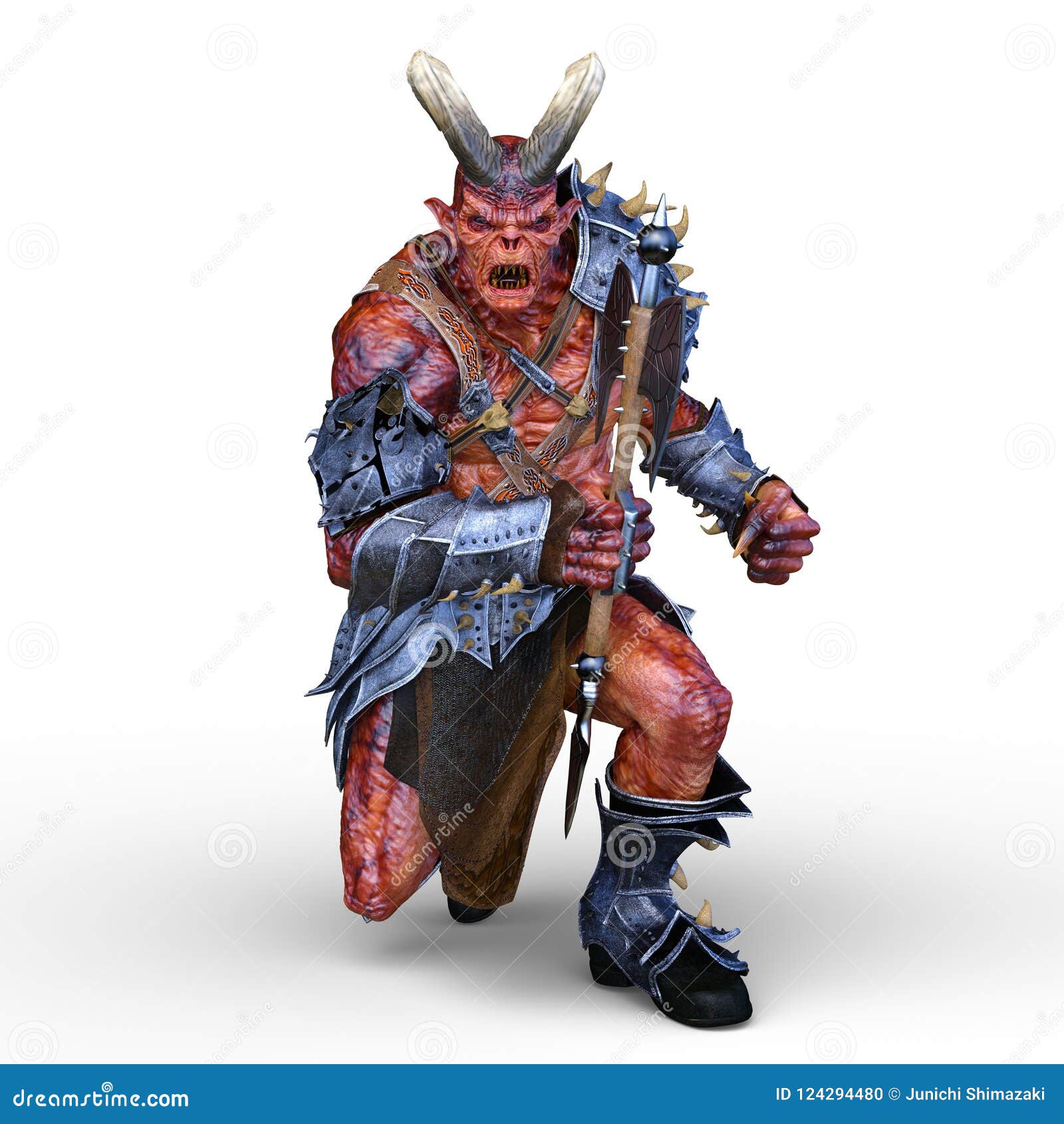 3D CG Rendering of Armed Monster Stock Illustration - Illustration of ...