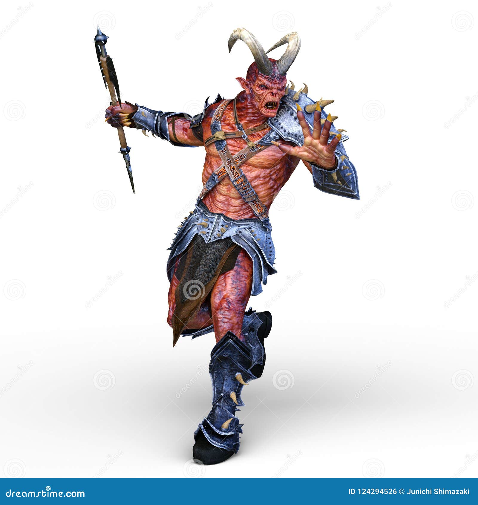 3D CG Rendering of Armed Monster Stock Illustration - Illustration of ...