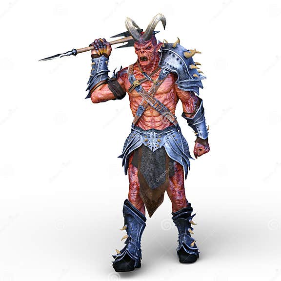 3D CG Rendering of Armed Monster Stock Illustration - Illustration of ...