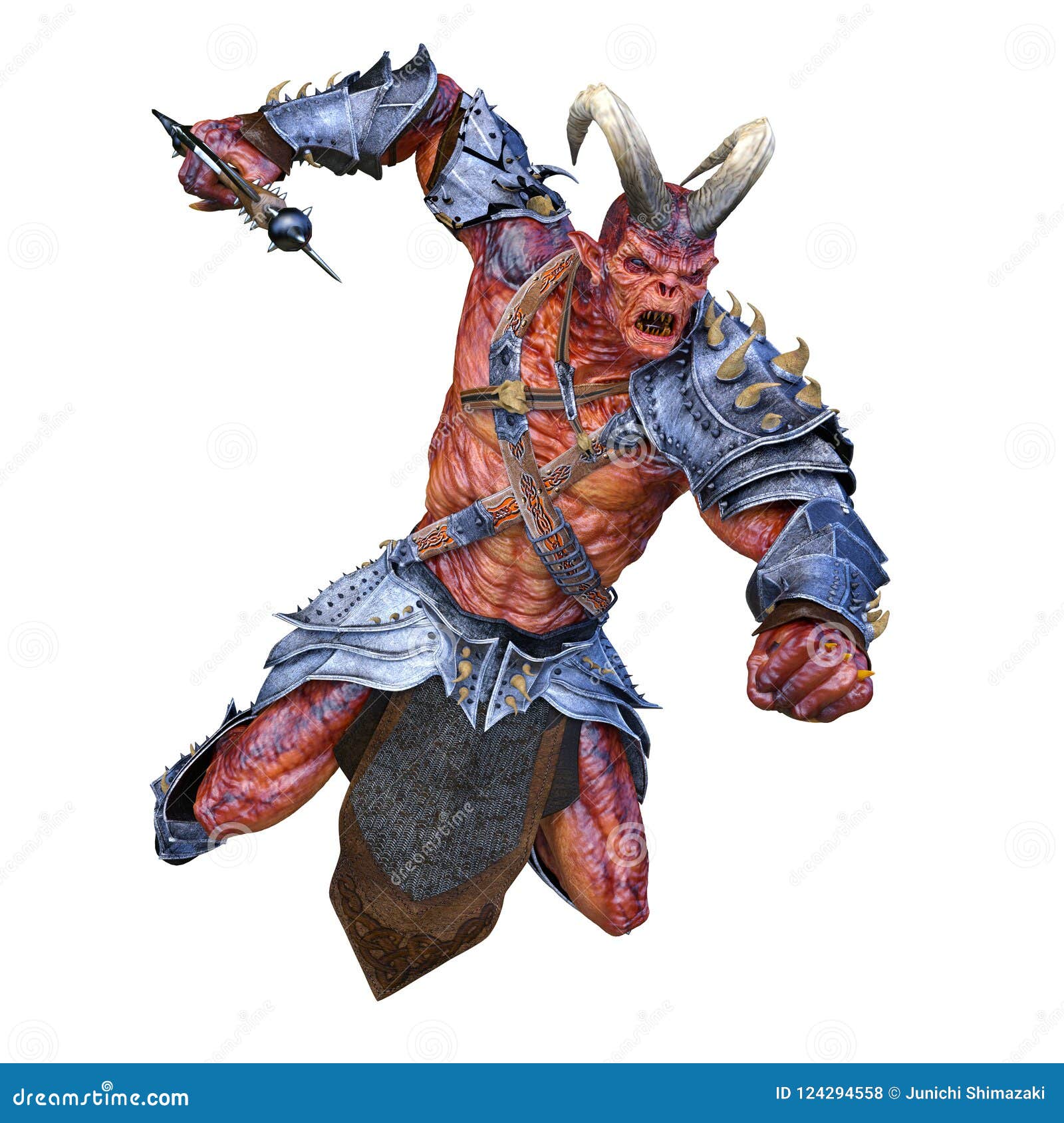 3D CG Rendering of Armed Monster Stock Illustration - Illustration of ...