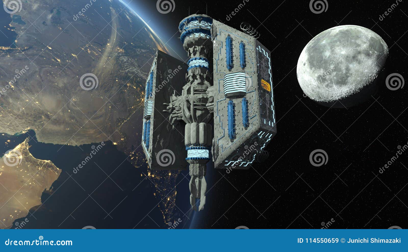 Artificial Satellite Spacial Icon Vector Illustration | CartoonDealer ...