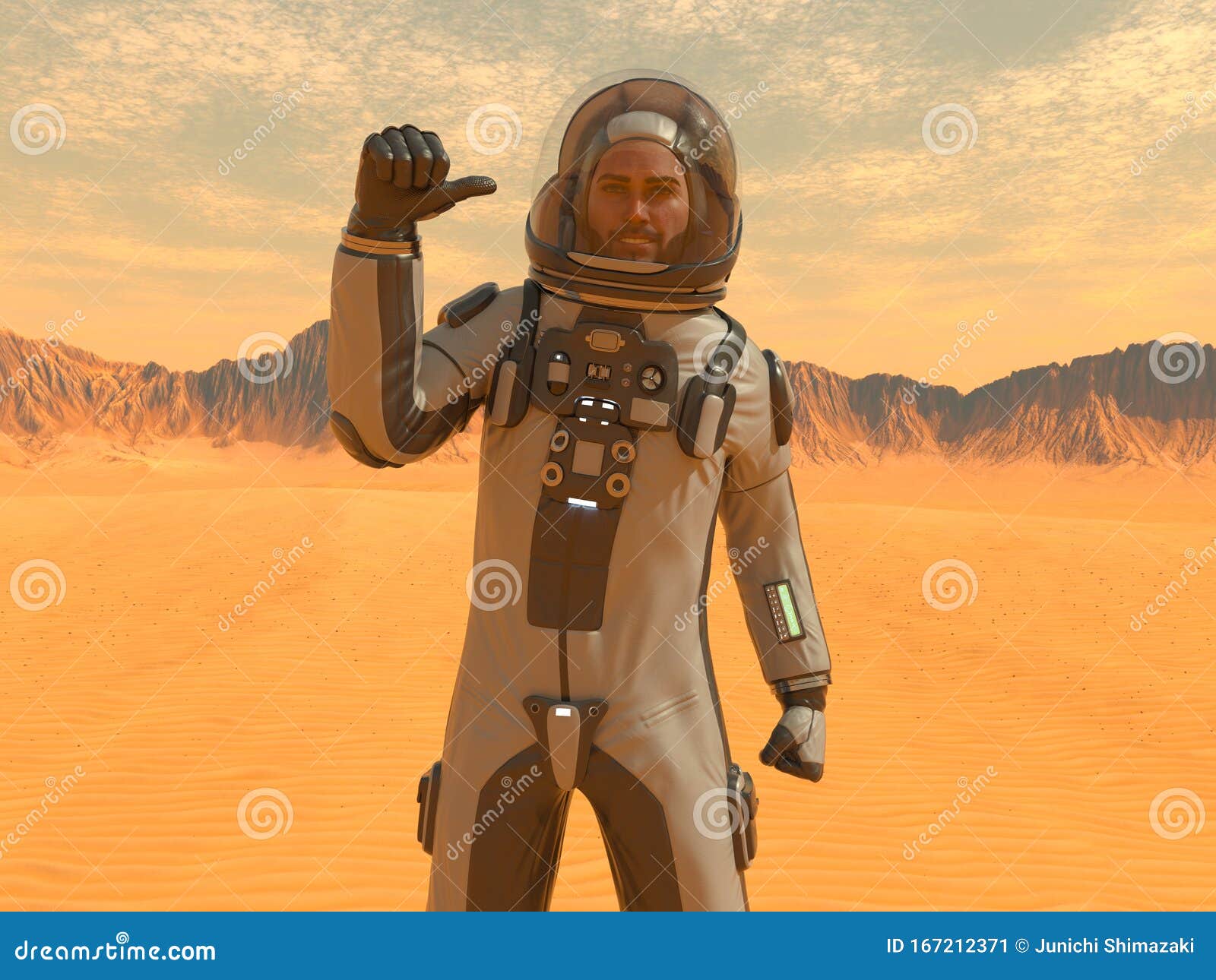 3D CG Rendering of Astronaut Stock Illustration - Illustration of ...