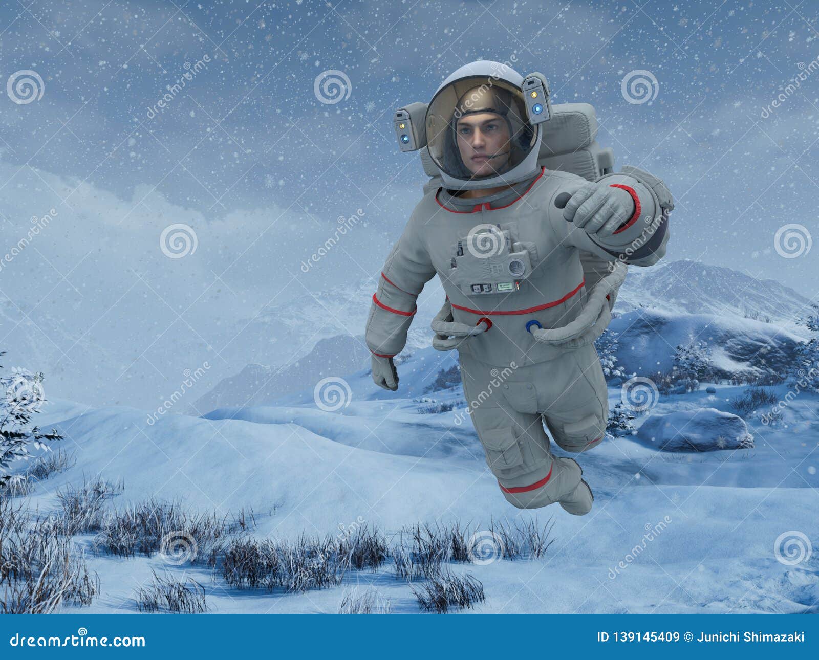 3D CG Rendering of Astronaut Stock Illustration - Illustration of ...