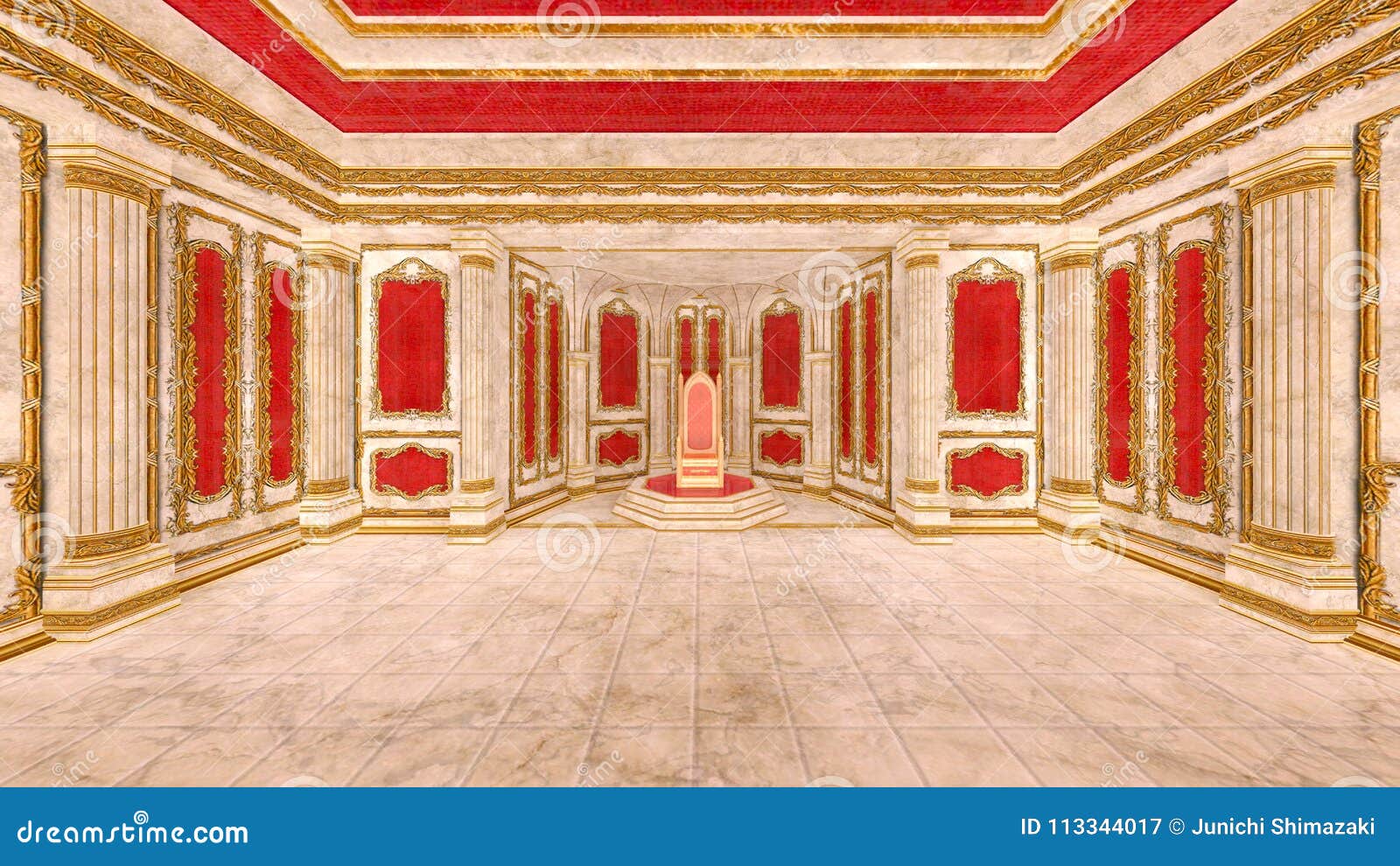Audience room stock illustration. Illustration of castle - 113344017