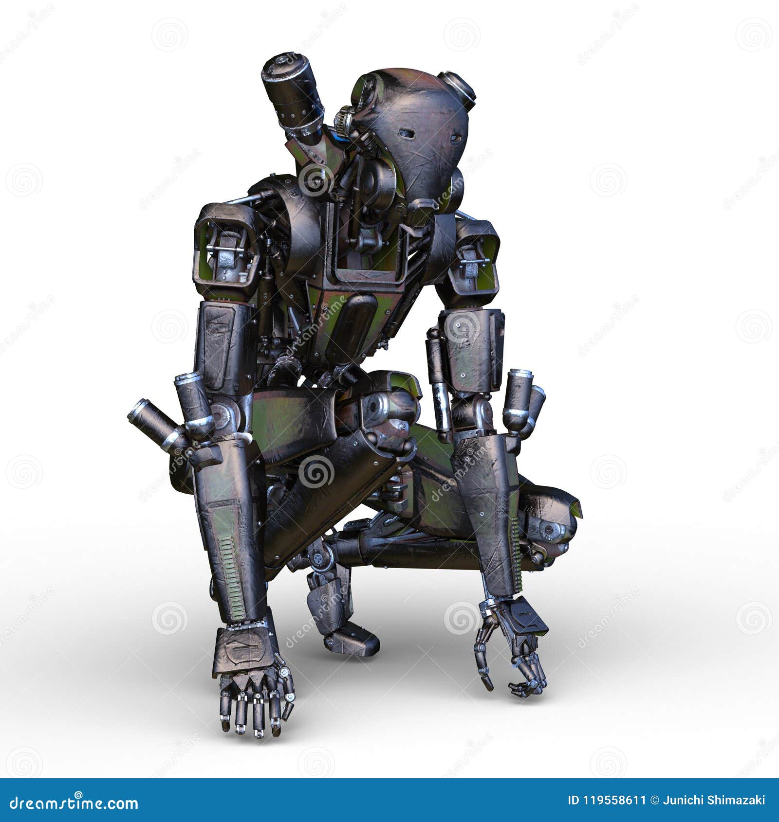 Battle robot stock illustration. Illustration of robotics - 119558611