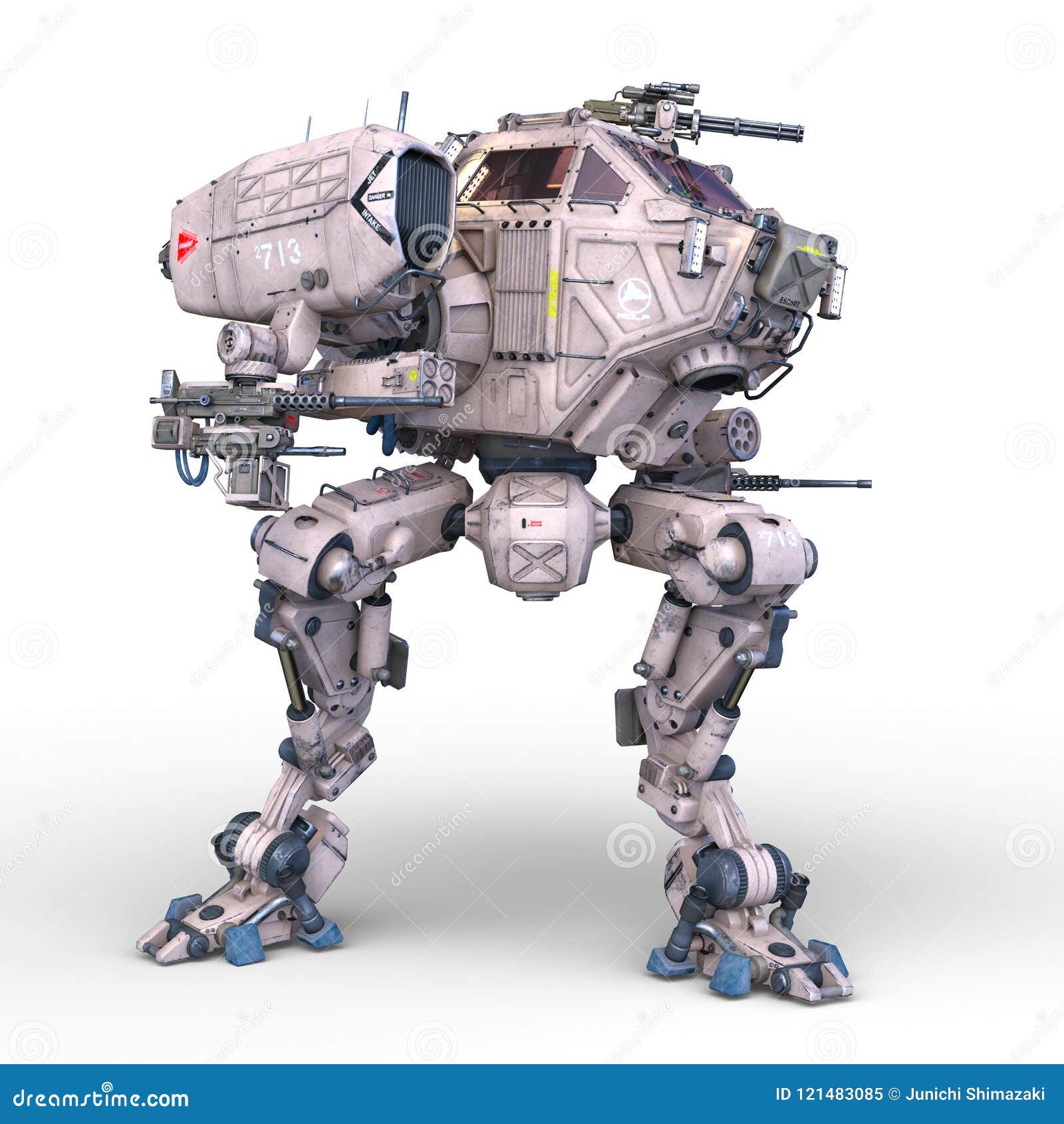 Battle robot stock illustration. Illustration of attack - 121483085