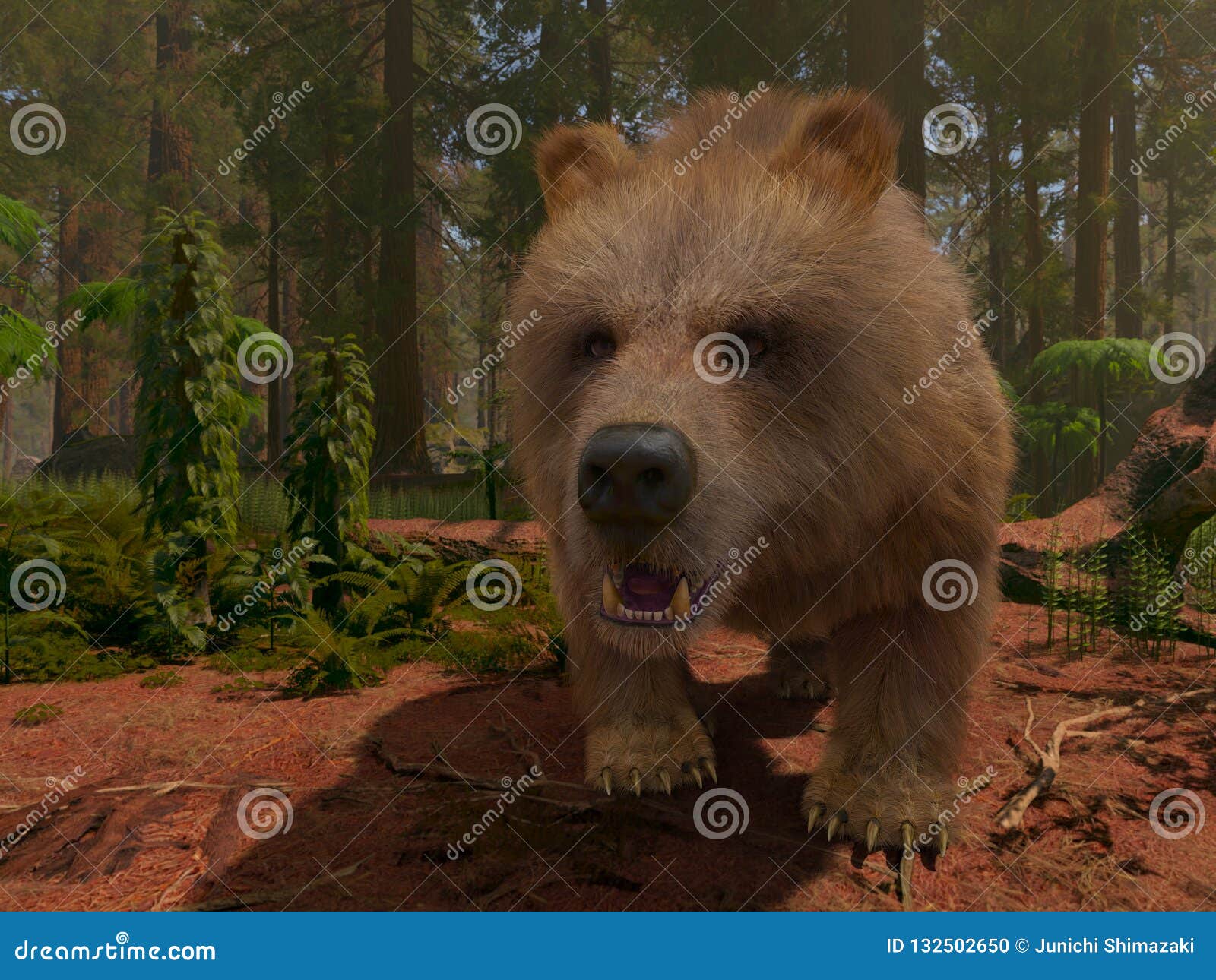3D CG rendering of Bear stock illustration. Illustration of wildlife ...
