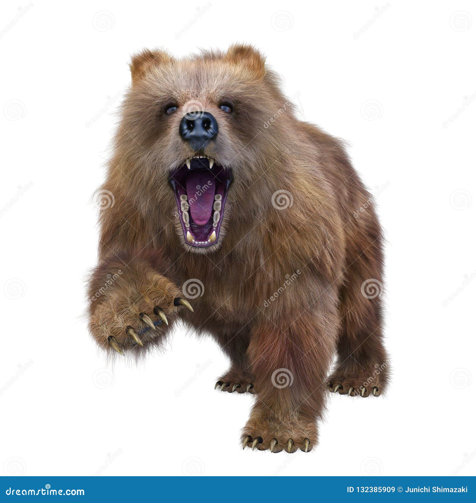 3D CG rendering of Bear stock illustration. Illustration of game ...