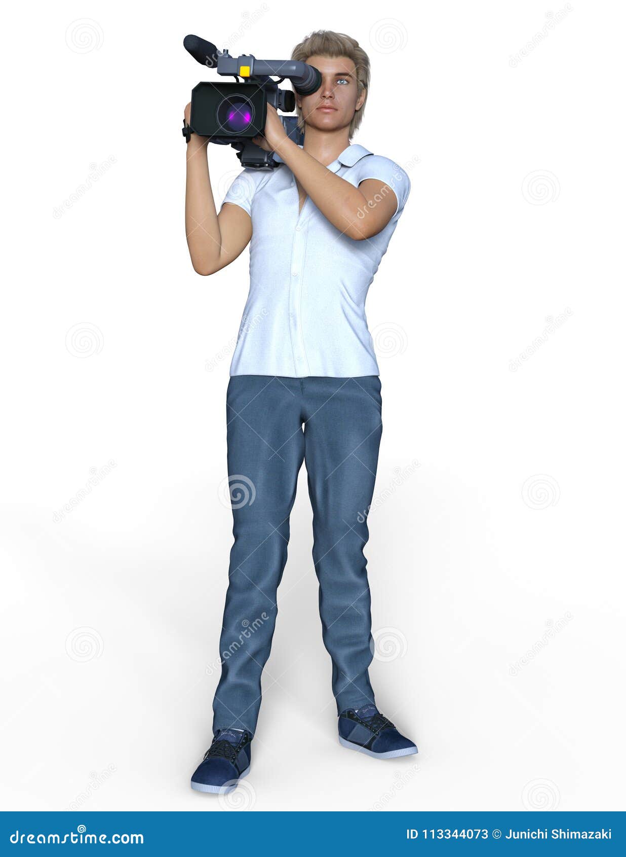 Camera crew stock illustration. Illustration of camera - 113344073