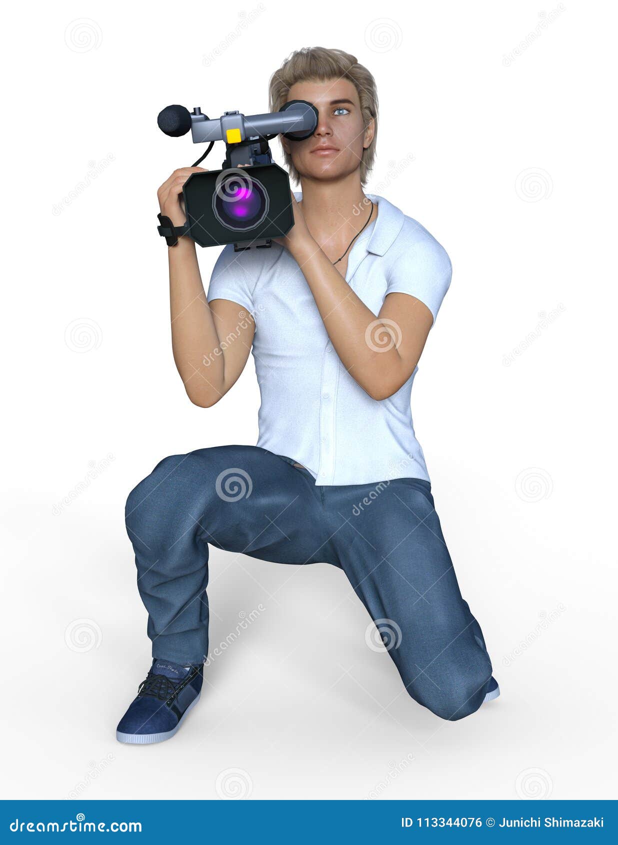 Camera crew stock illustration. Illustration of machine - 113344076