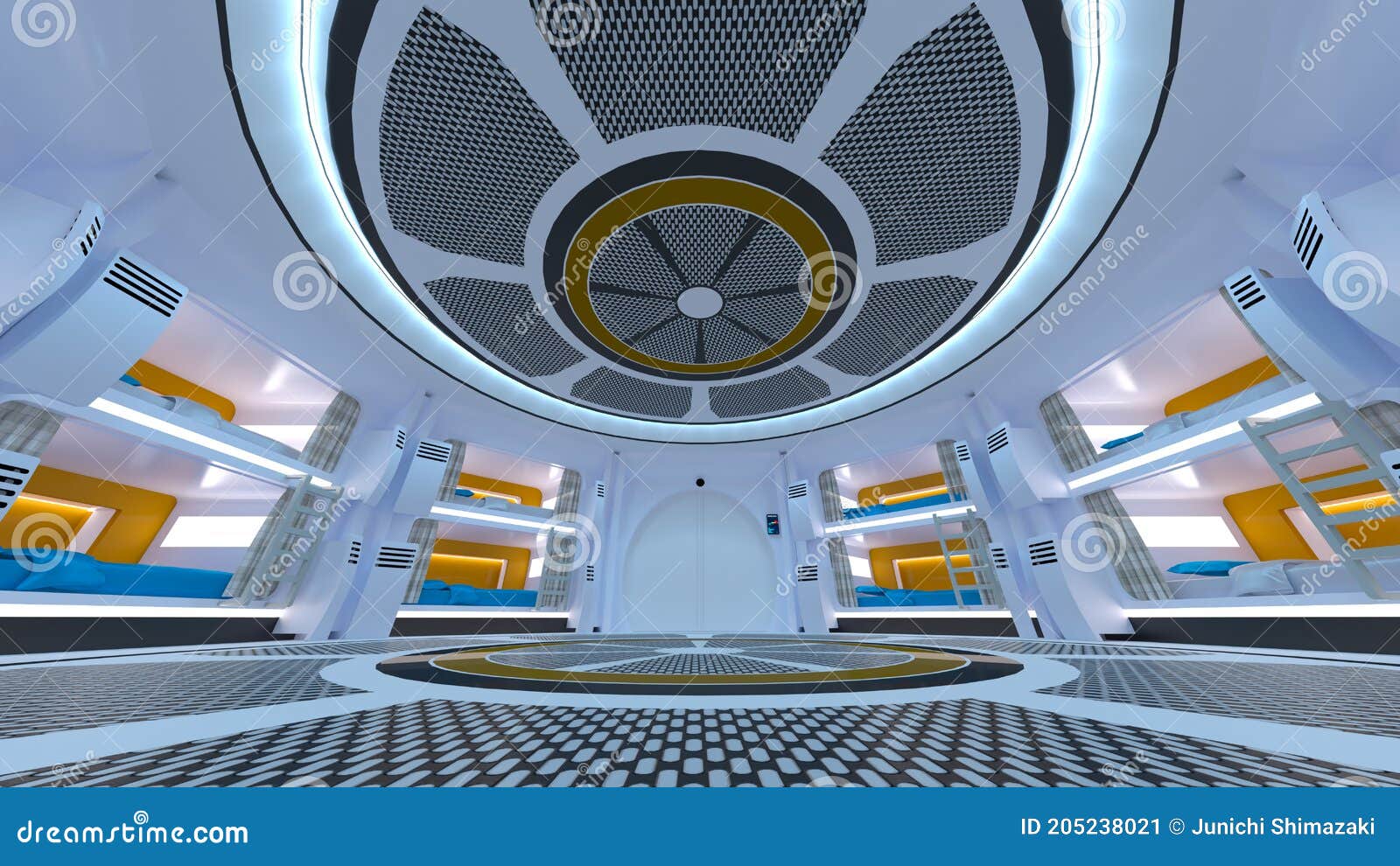 3D CG Rendering of Capsule Hotel Stock Illustration - Illustration of ...