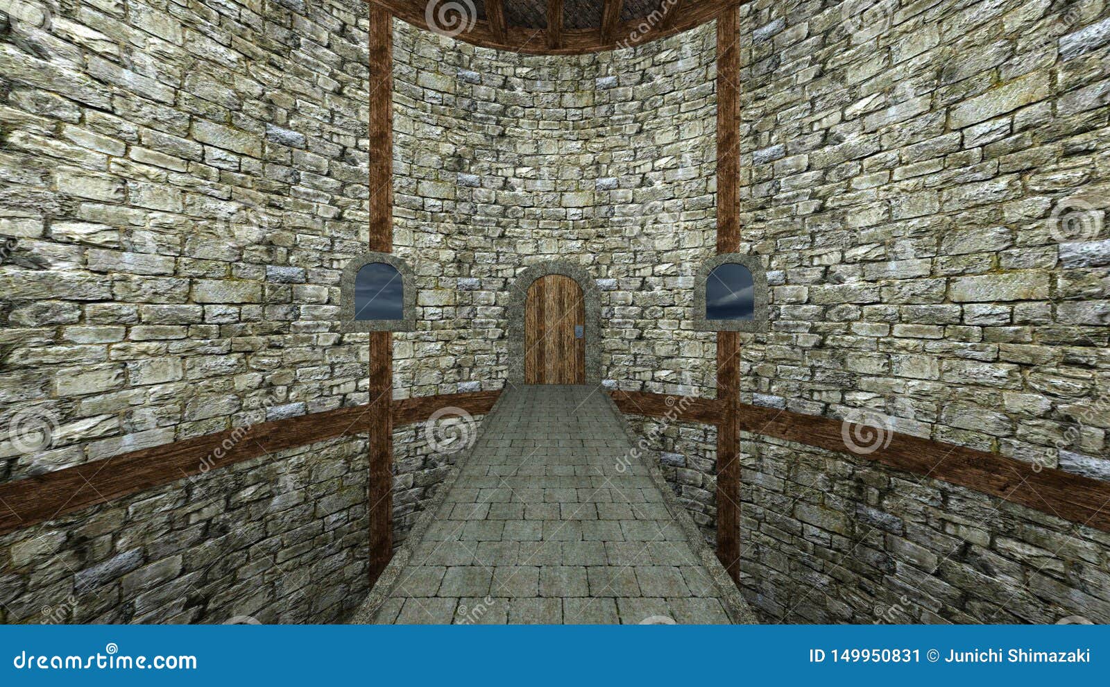 3D CG rendering of Castle stock illustration. Illustration of building ...