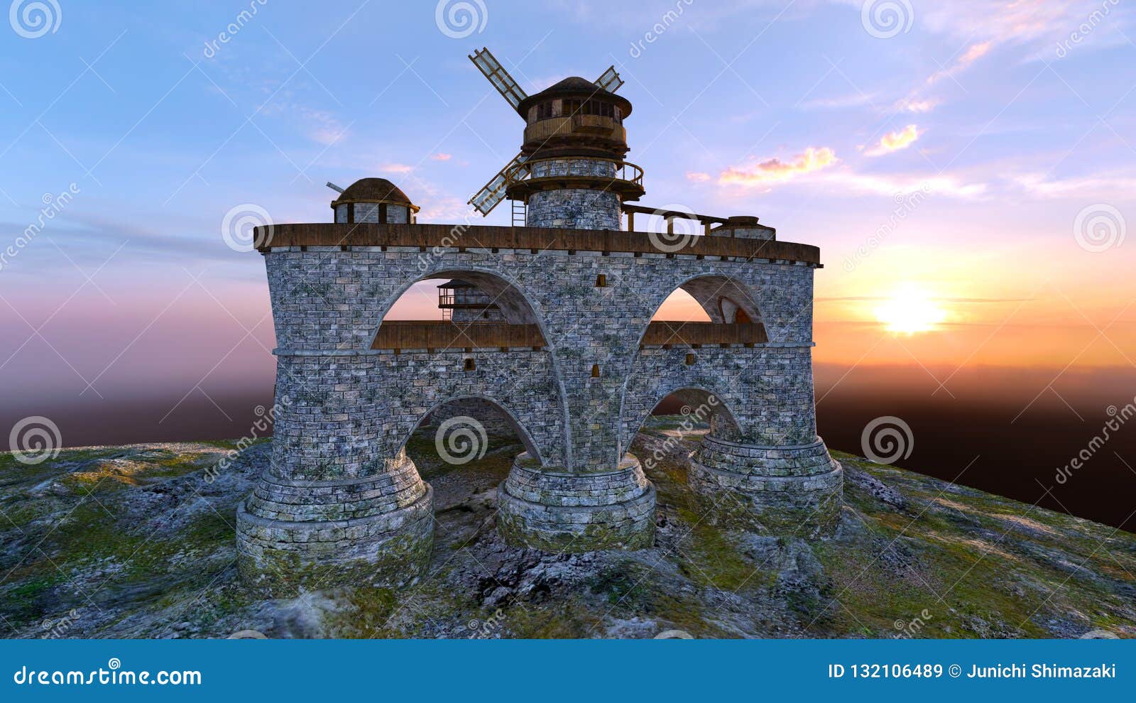 3D CG rendering of castle stock illustration. Illustration of beautiful ...
