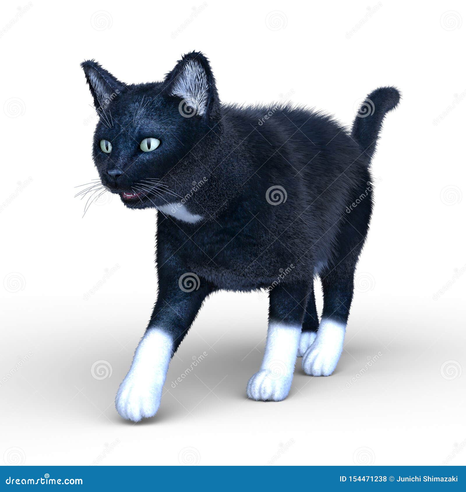 3D CG rendering of cat stock illustration. Illustration of pretty ...